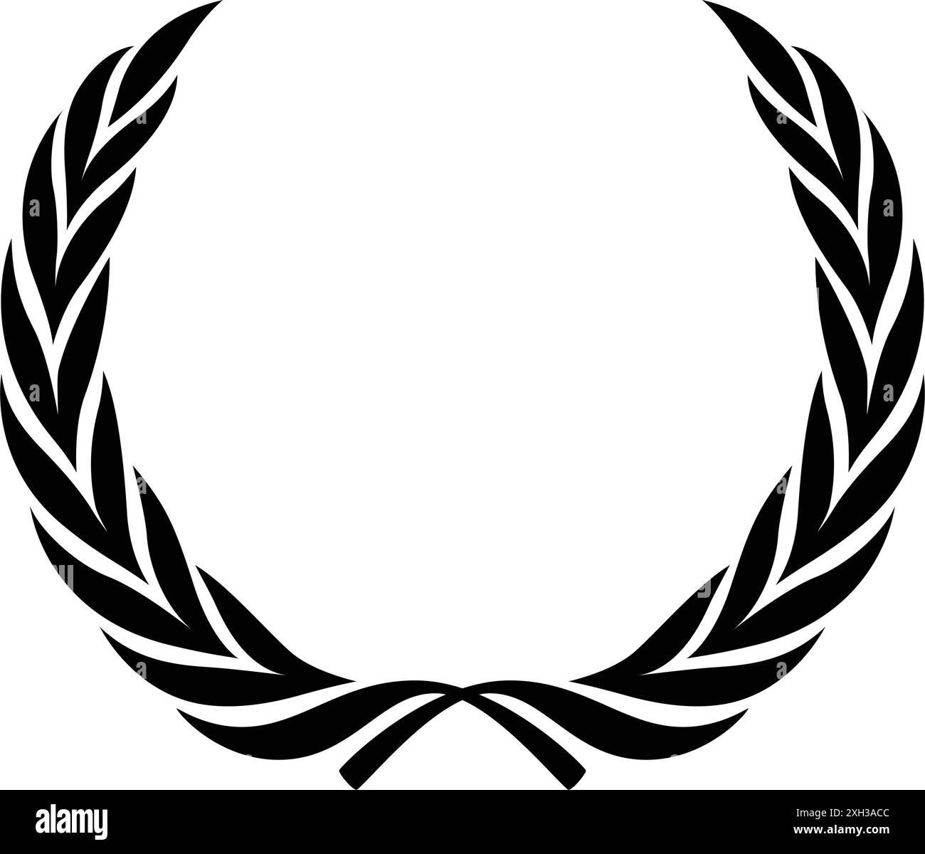 classic round decorative laurel wreath element vector isolated on ...