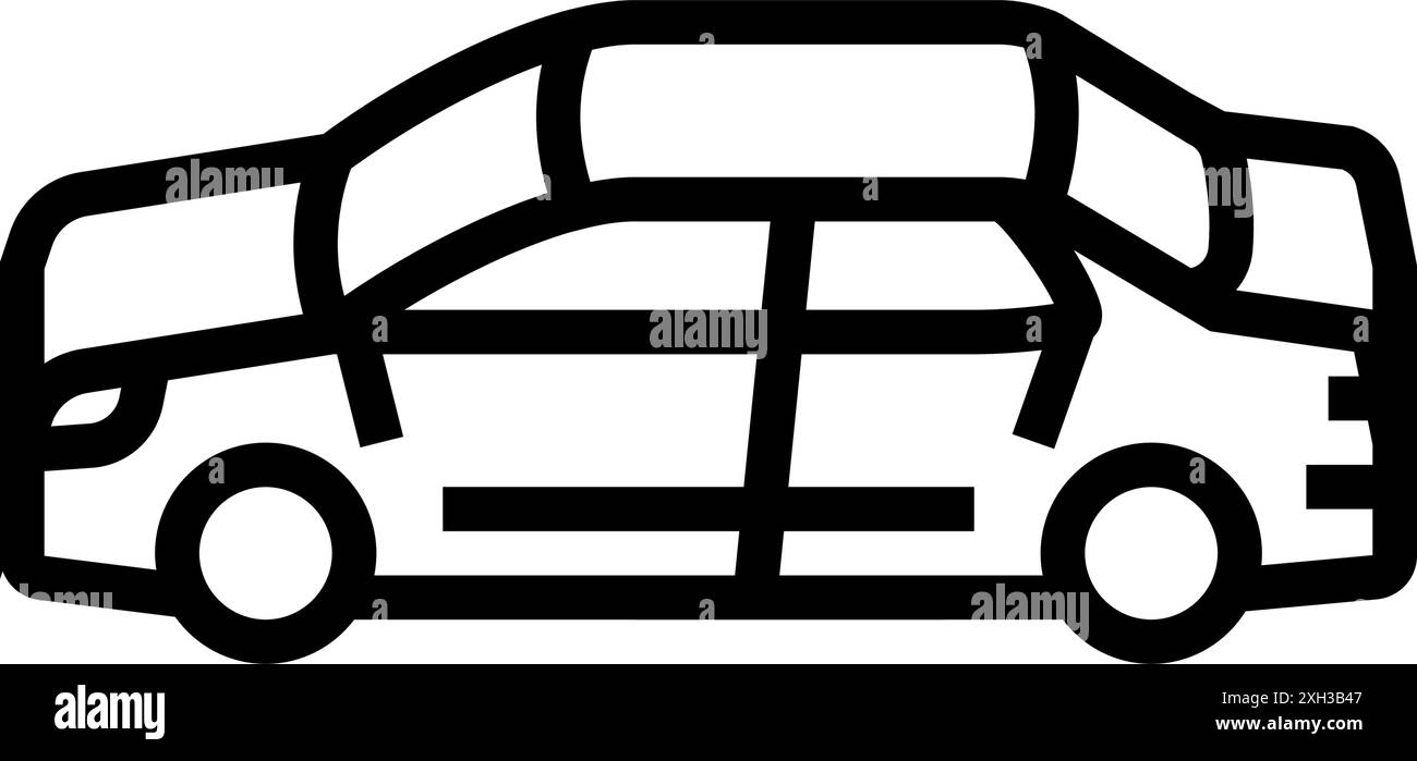 car modern vehicle line icon vector illustration Stock Vector Image ...