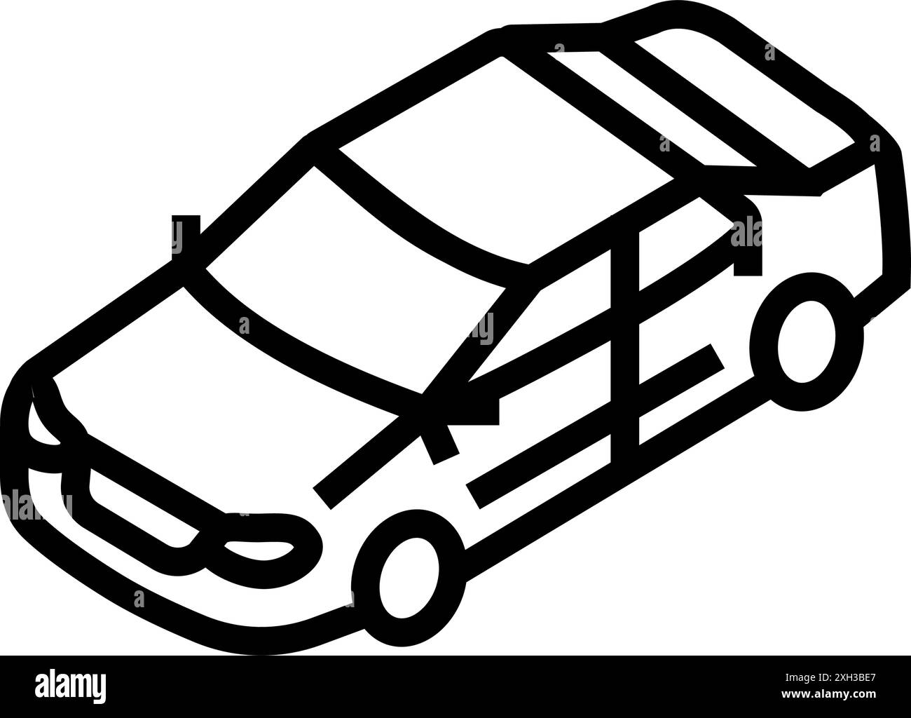 car auto transport line icon vector illustration Stock Vector Image ...
