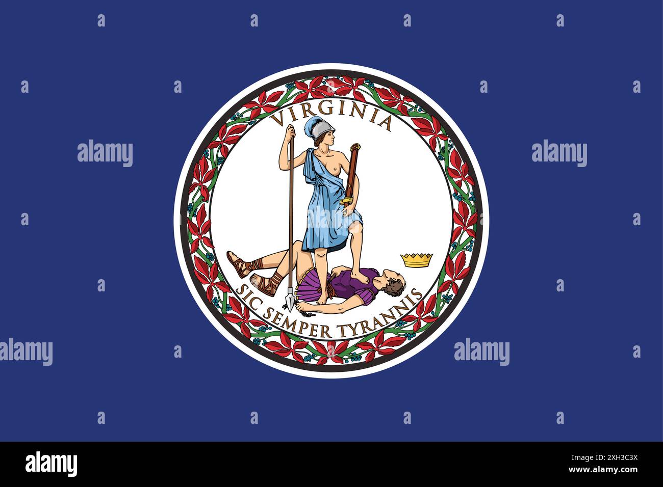 accurate correct virginia VA state flag vector isolated Stock Vector ...