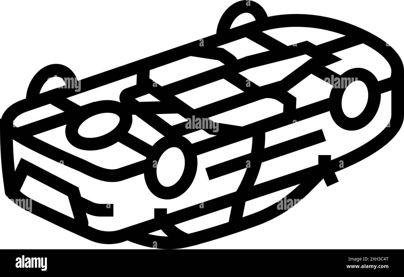 accident inverted car modern line icon vector illustration Stock Vector ...