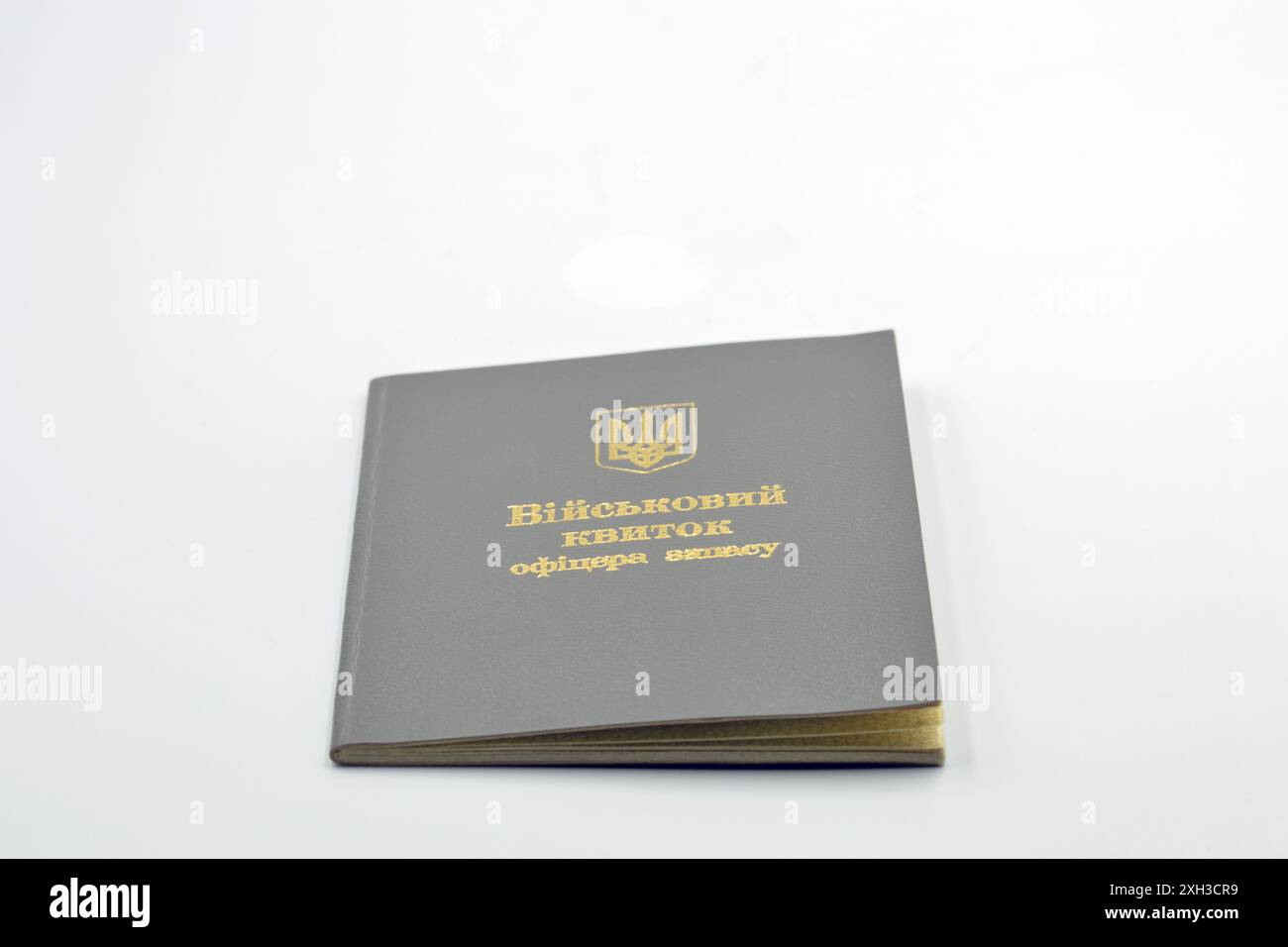 Military ID reserve officer of the armed forces of Ukraine, closeup on ...