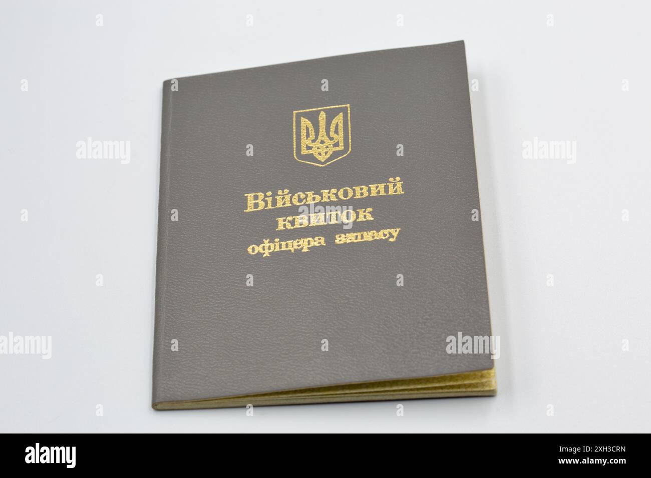 Military ID reserve officer of the armed forces of Ukraine, closeup on ...