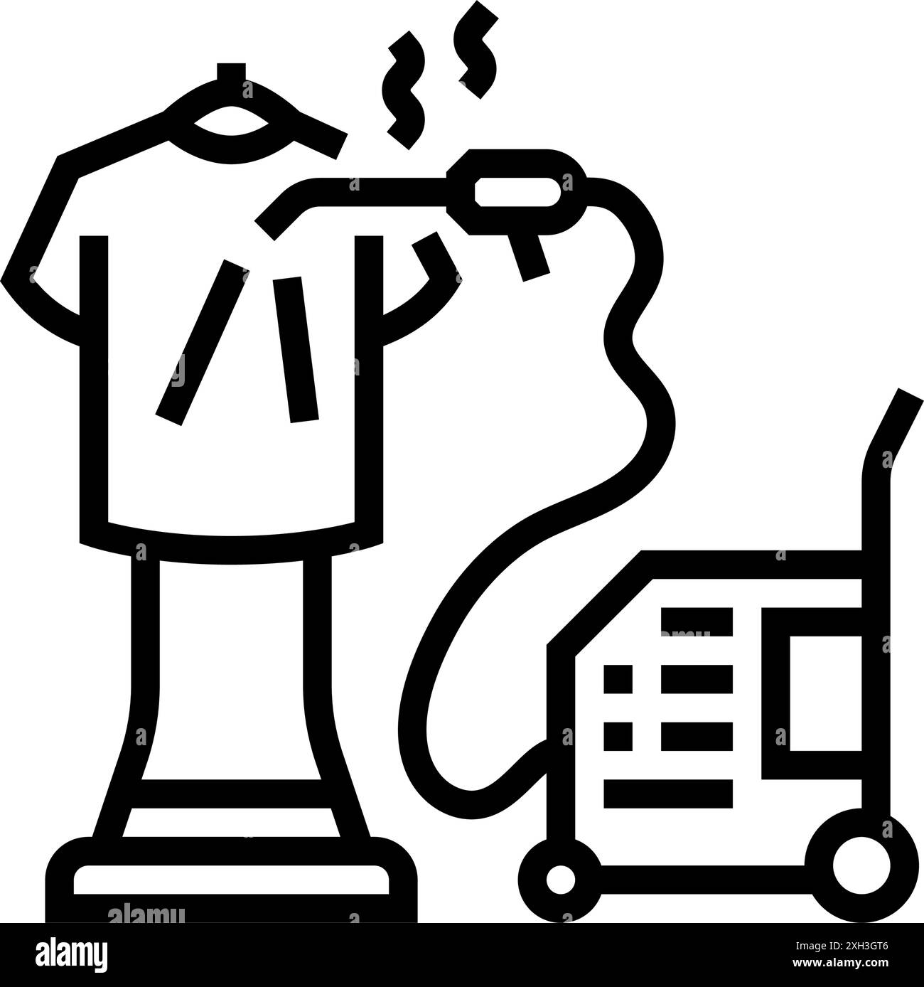 steam cleaning laundry wash line icon vector illustration Stock Vector ...