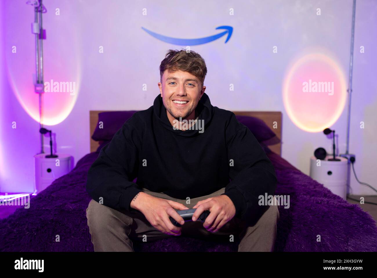 EDITORIAL USE ONLY Roman Kemp at the Amazon Prime Hype House in London ...