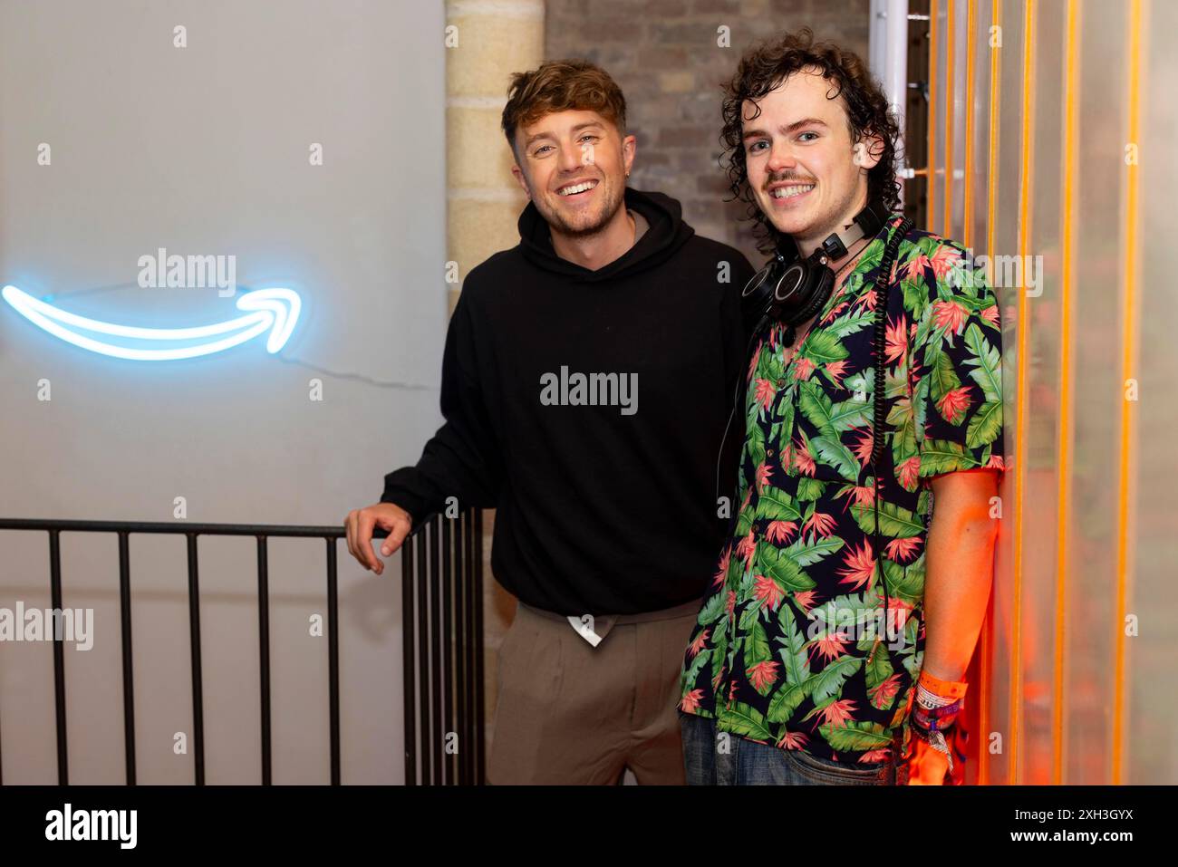 EDITORIAL USE ONLY Roman Kemp and Woody Cook at the Amazon Prime Hype ...