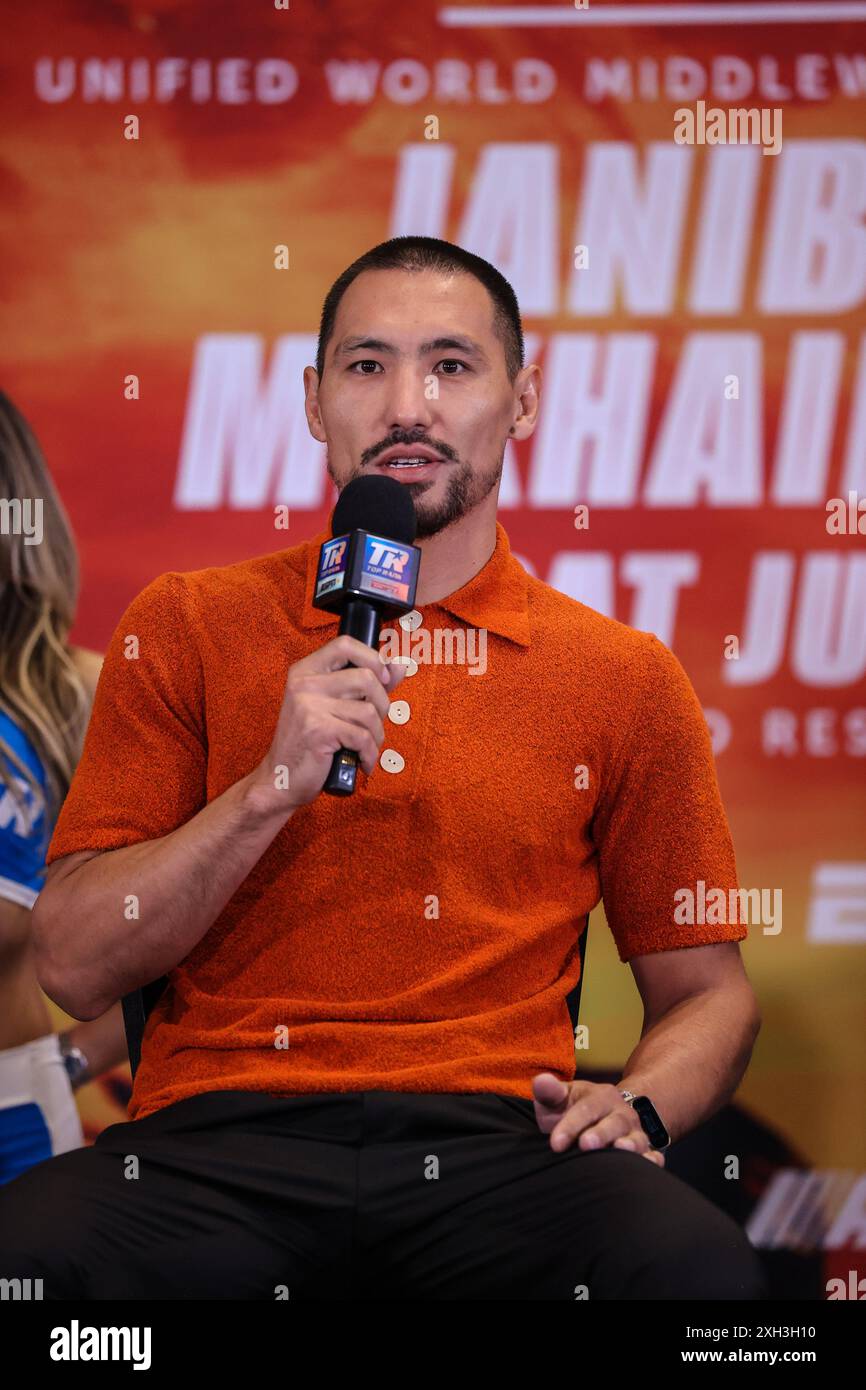 Las Vegas, NV, USA. 11th July, 2024. WBO and IBF middleweight champion ...