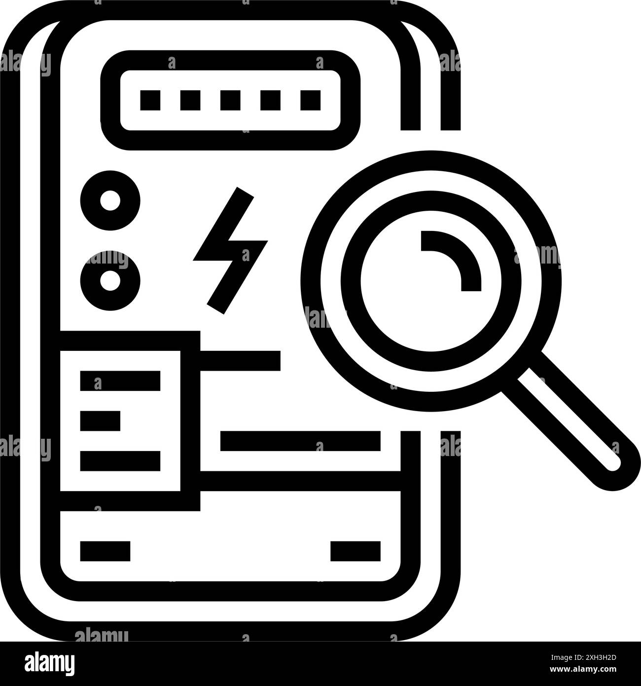energy consumption analysis line icon vector illustration Stock Vector ...