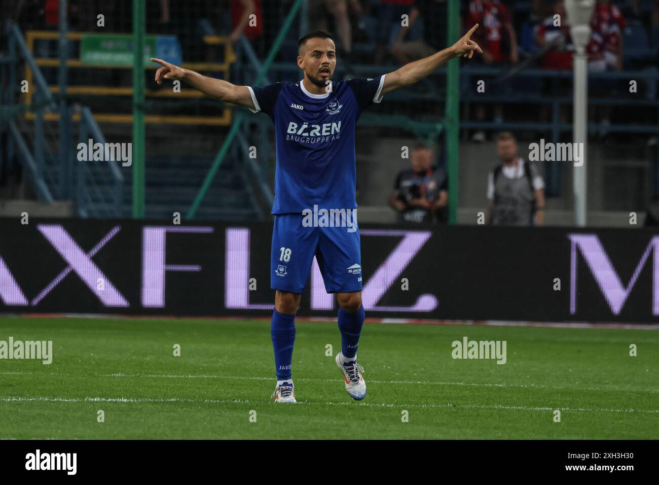 Krakow, Poland. 11th July, 2024. football 2024/25 UEFA Europa League ...