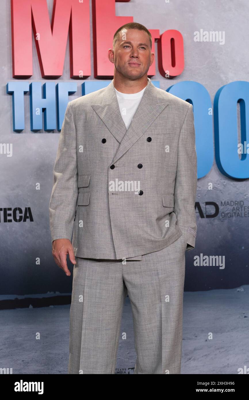 Channing Tatum attends the Fly me To The Moon photocall at Matadero on ...
