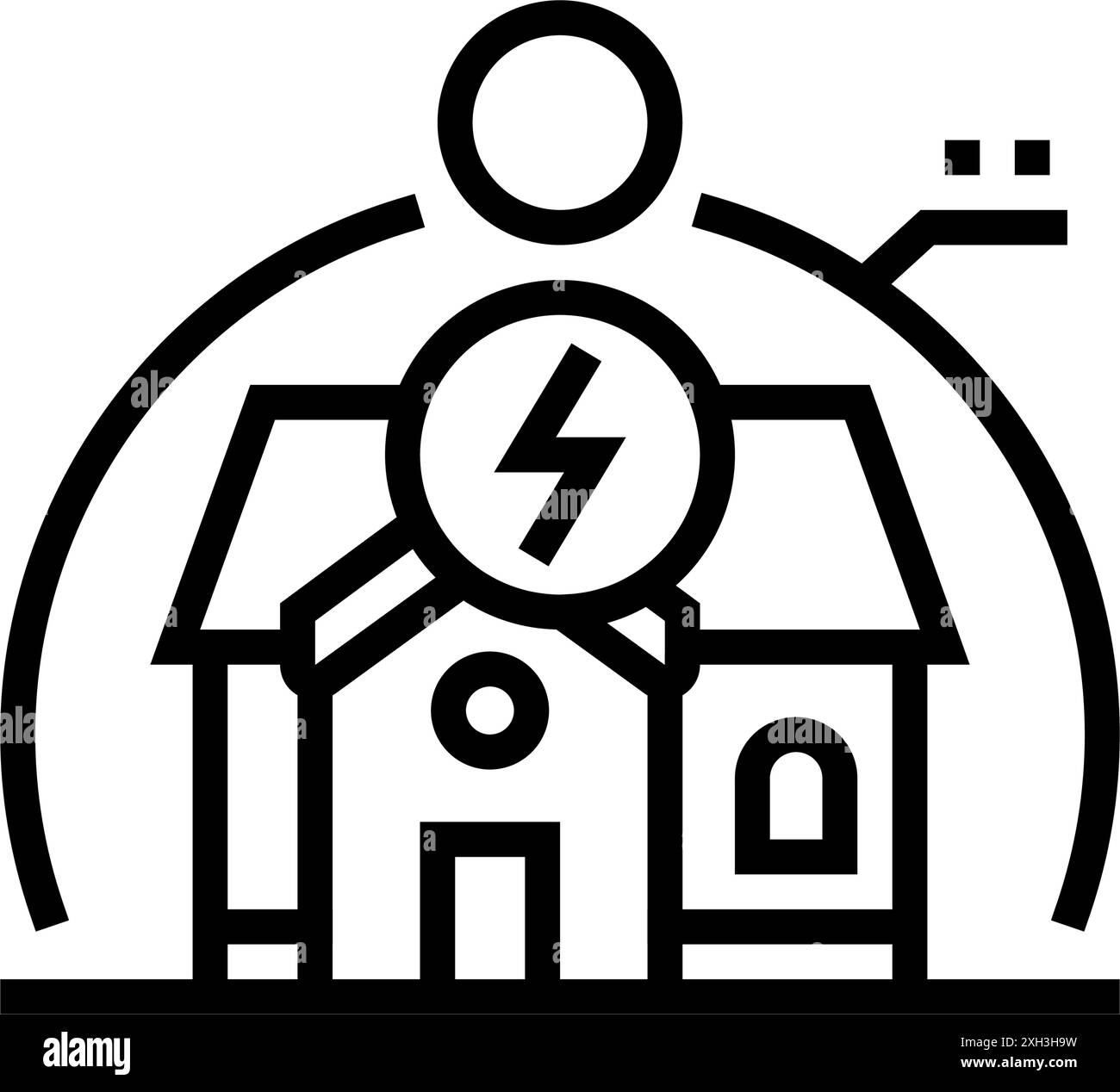 energy modeling audit line icon vector illustration Stock Vector Image ...