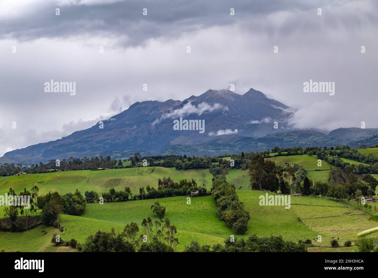 Landscapes of the Cumbal volcano in Colombia border with Ecuador Stock ...