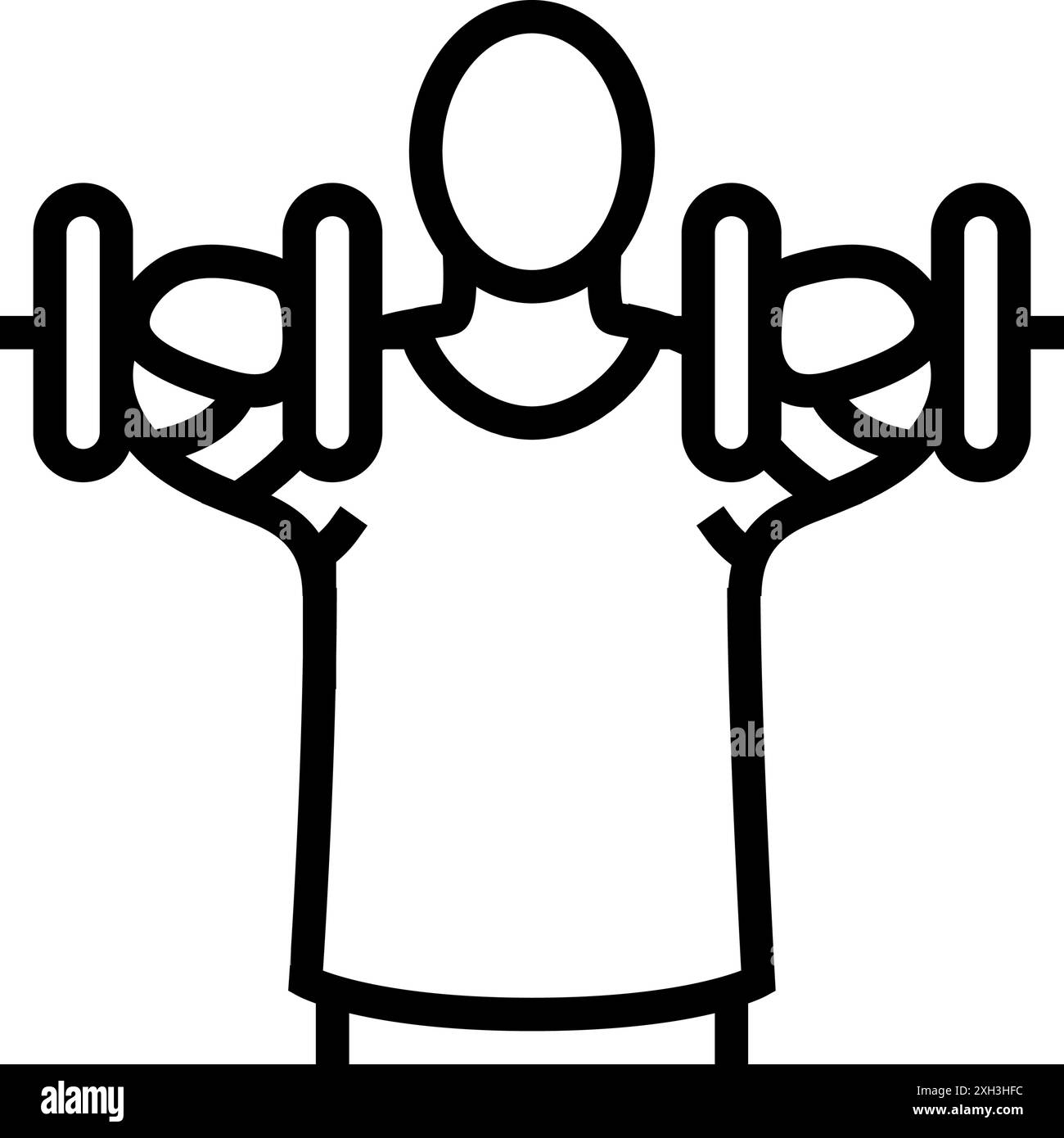 front raises arm fitness exercise line icon vector illustration Stock ...