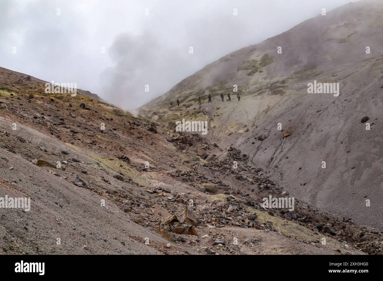 Landscapes of the Cumbal volcano in Colombia border with Ecuador Stock ...