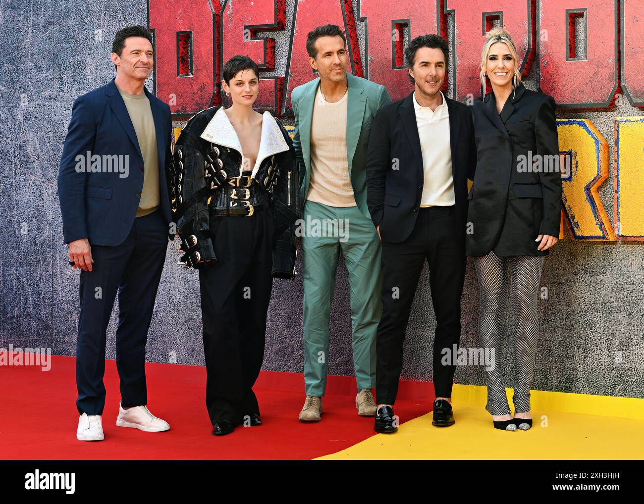 LONDON, ENGLAND - JULY 11 2024: Hugh Jackman, Emma Corrin, Ryan ...