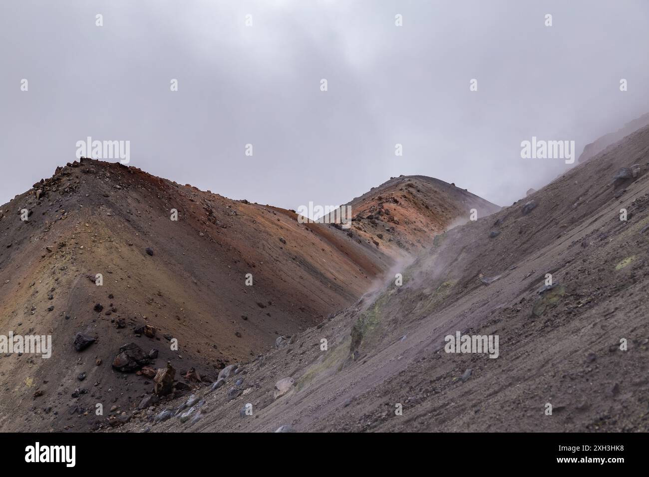 Landscapes of the Cumbal volcano in Colombia border with Ecuador Stock ...