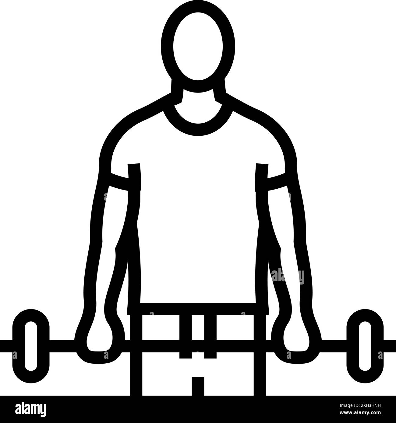 reverse curls arm fitness exercise line icon vector illustration Stock ...