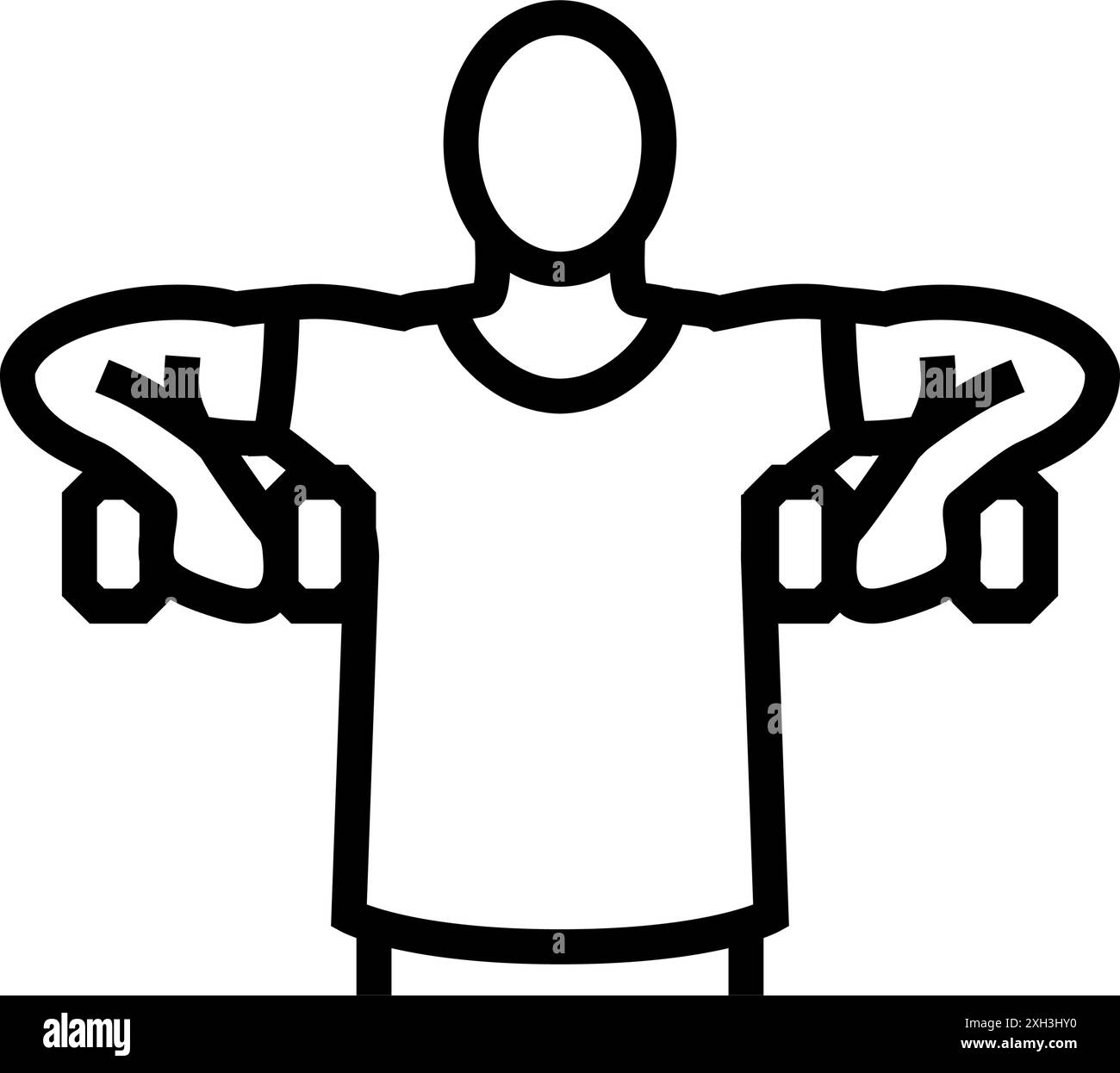 upright rows arm fitness exercise line icon vector illustration Stock ...