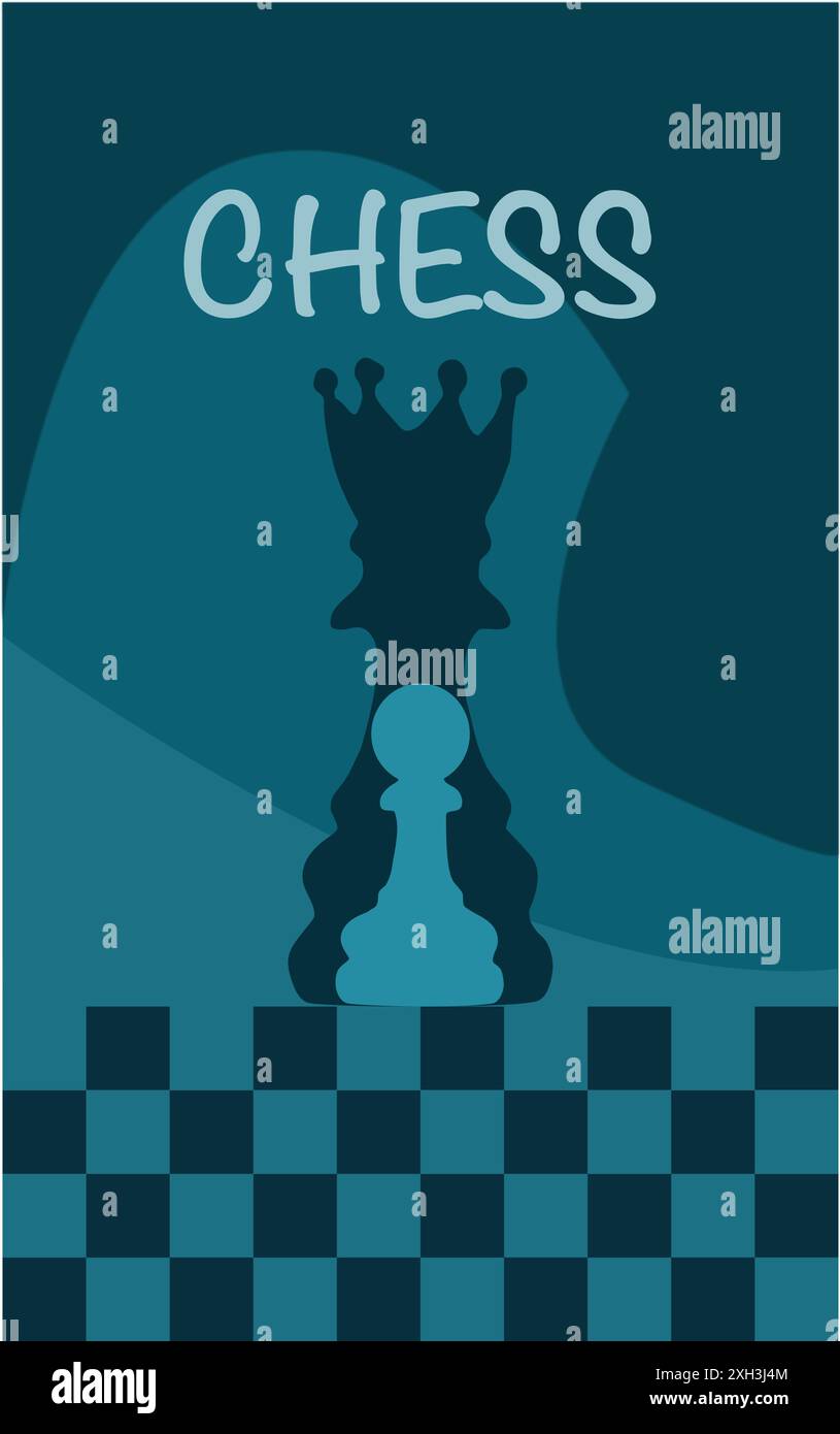 Vector poster for chess tournament. International chess day Stock ...