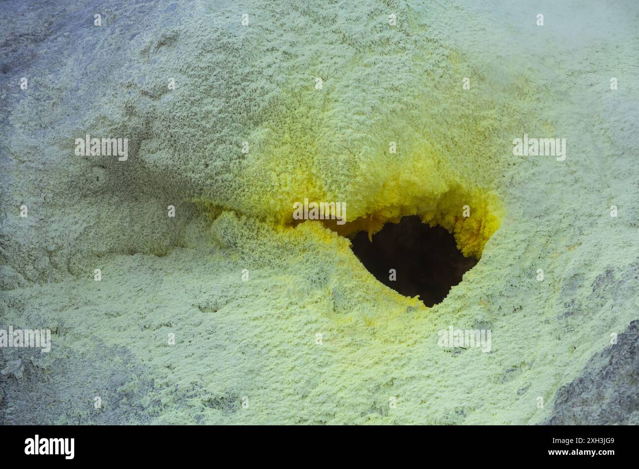 Sulphurous fumaroles of the Cumbal volcano in Colombia border with ...