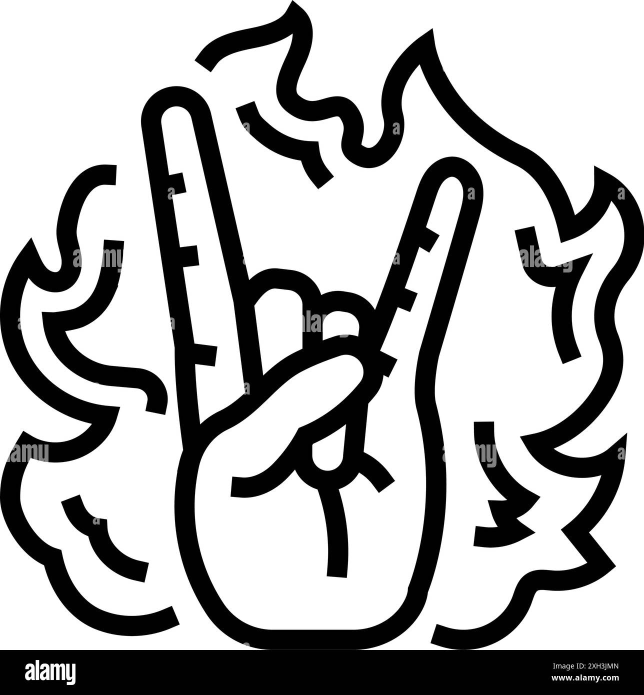 hardcore punk subculture style line icon vector illustration Stock ...
