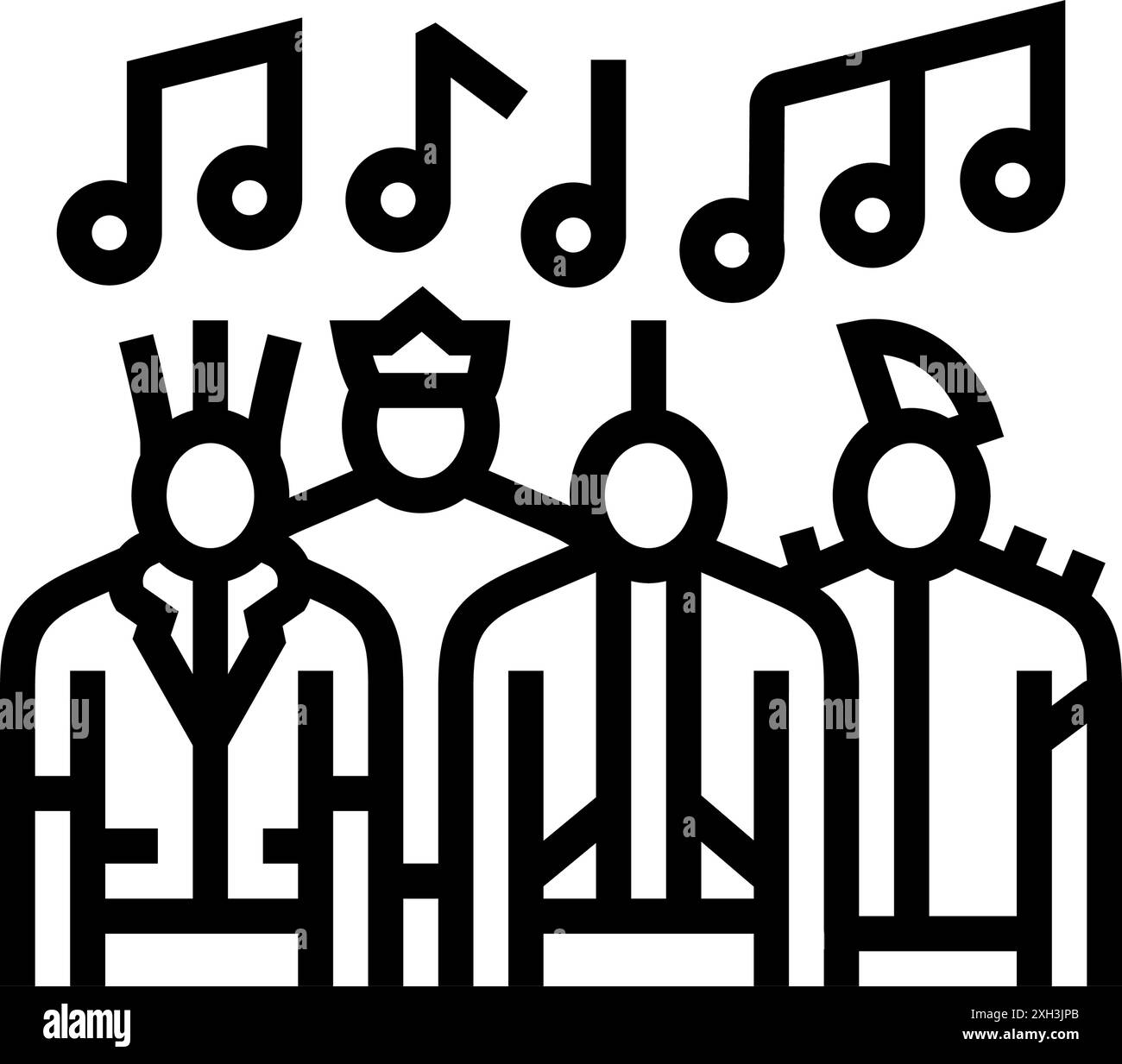 punk bands subculture style line icon vector illustration Stock Vector ...