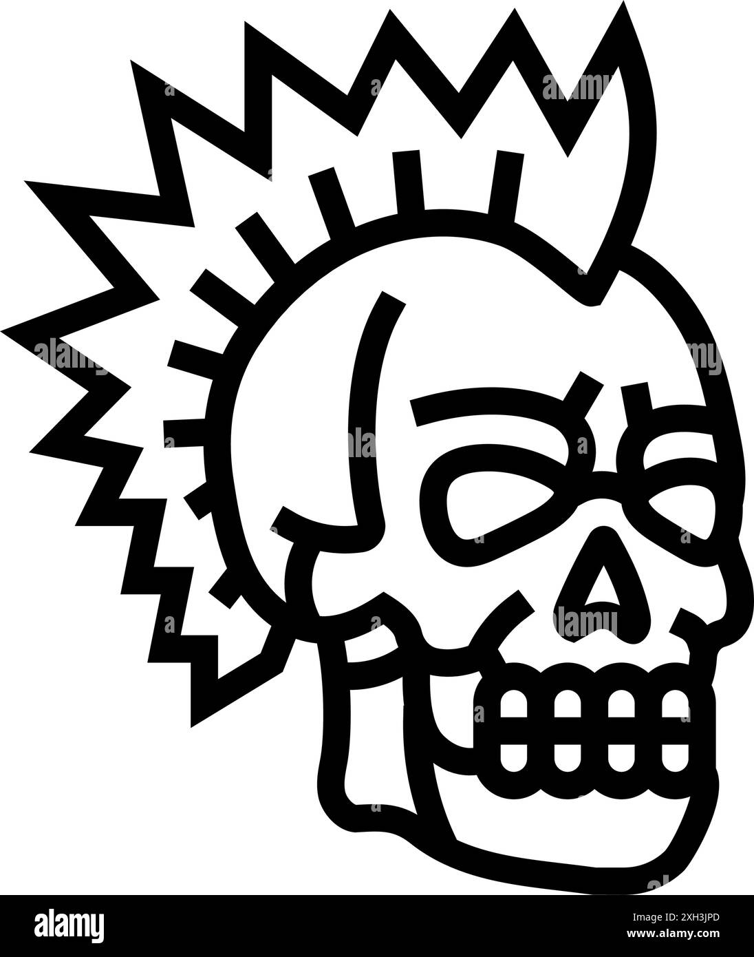 punk lifestyle subculture style line icon vector illustration Stock ...