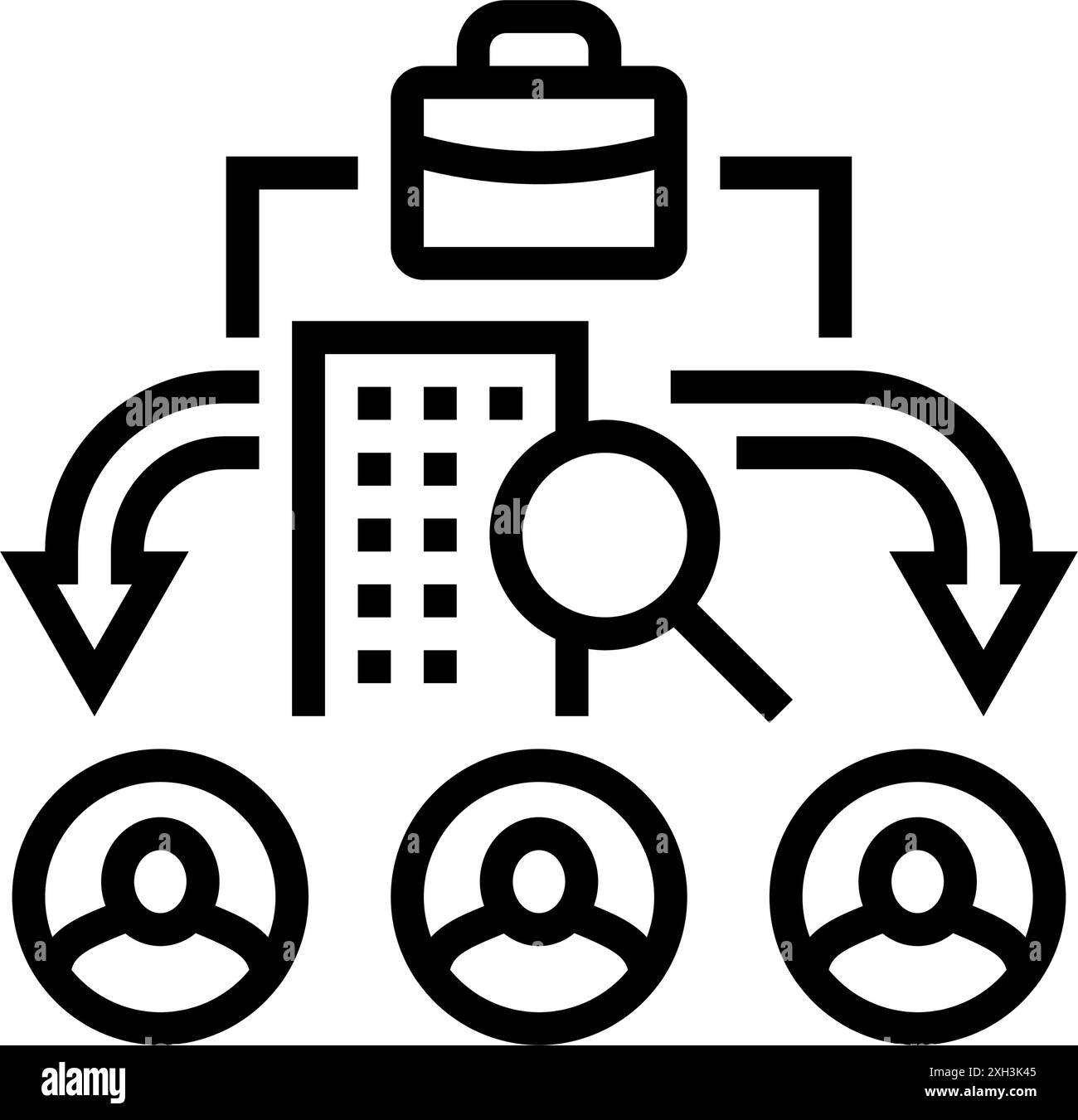 recruitment process outsourcing rpo line icon vector illustration Stock ...