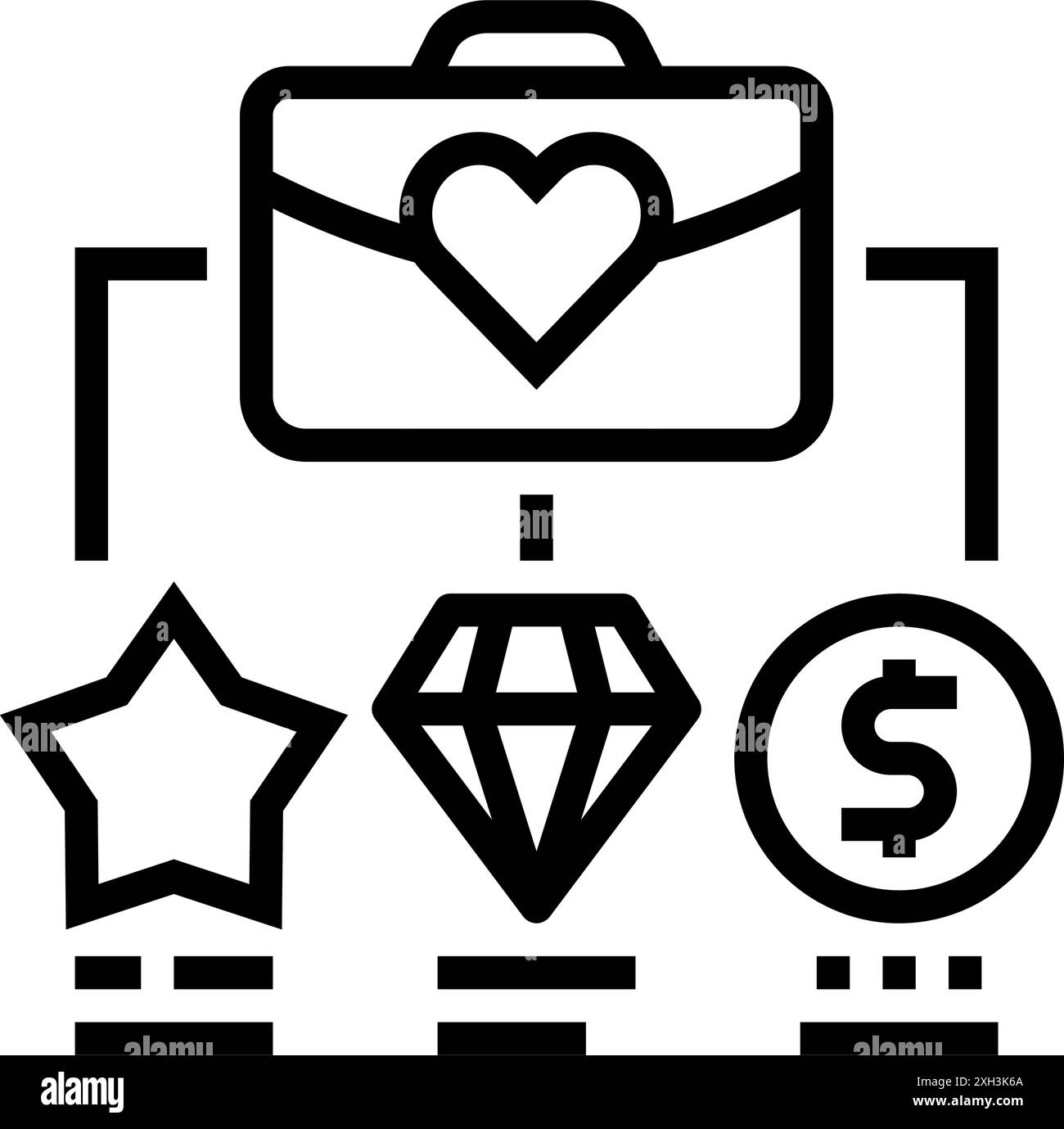 employer value proposition evp line icon vector illustration Stock ...