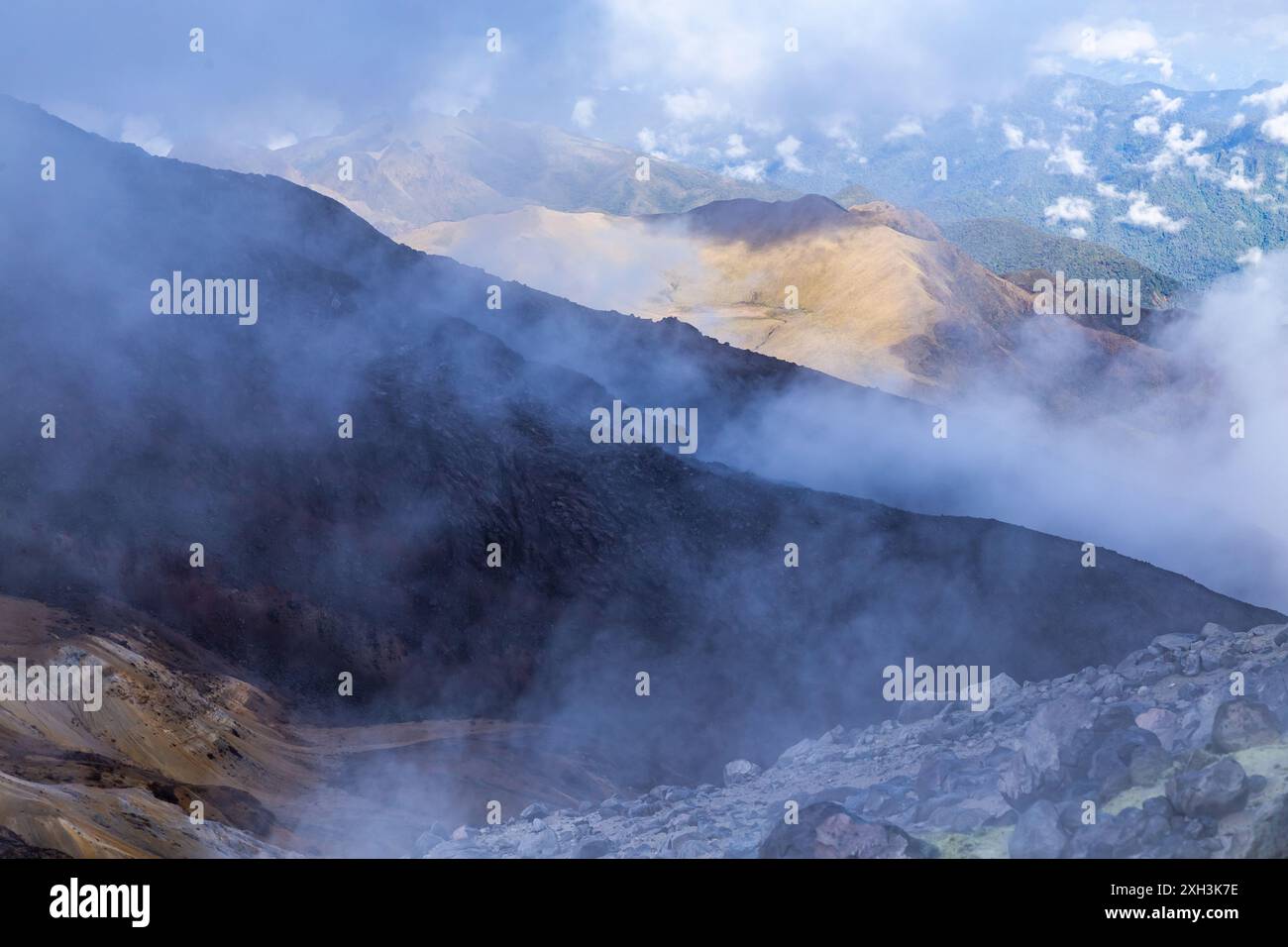 Landscapes of the Cumbal volcano in Colombia border with Ecuador Stock ...