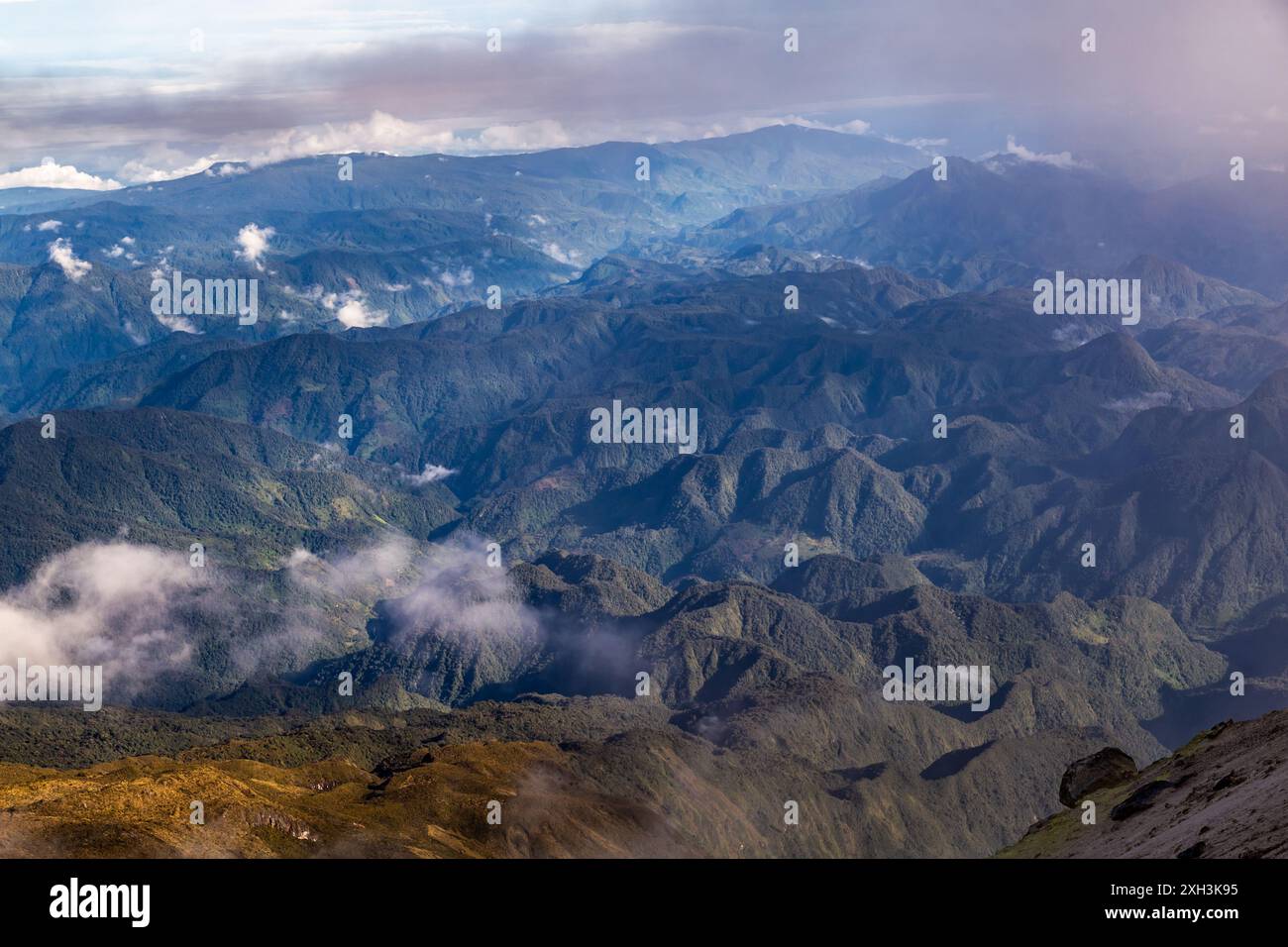 Landscapes of the Cumbal volcano in Colombia border with Ecuador Stock ...