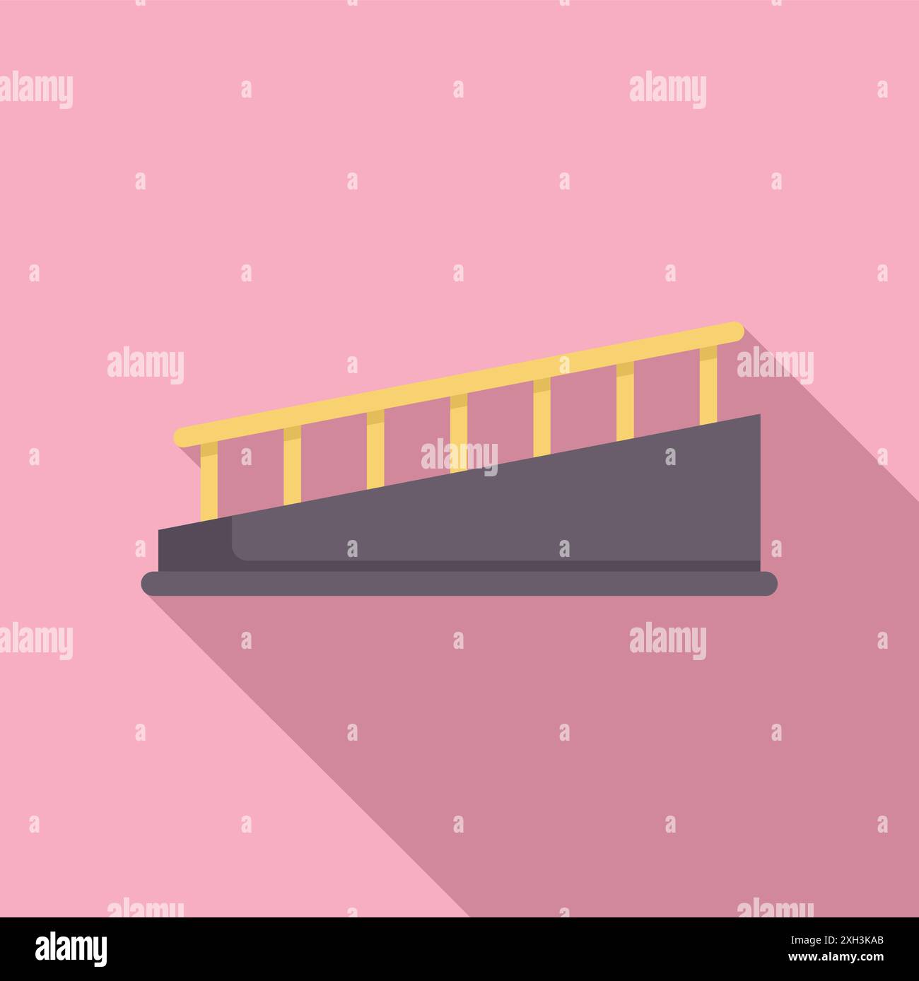 Wheelchair ramp providing access for disabled people entering a ...