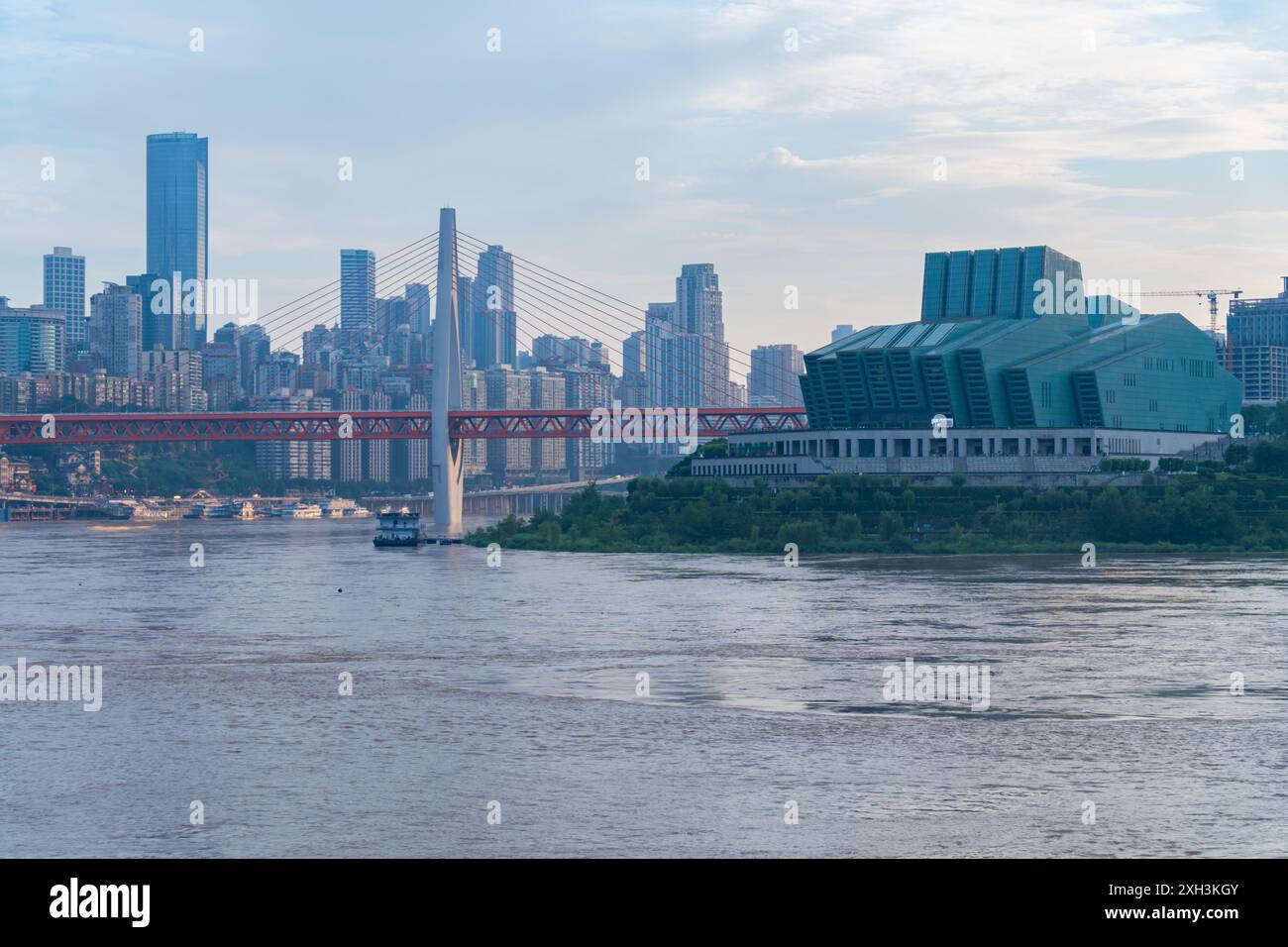 CHONGQING, CHINA - JULY 11, 2024 - Water levels of the Jialing River ...