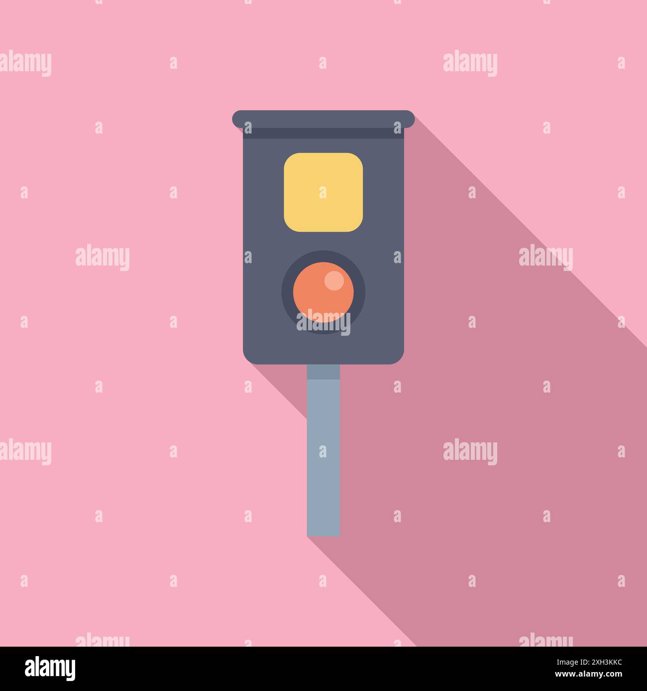 Railway traffic light showing yellow and red signal, providing safety ...