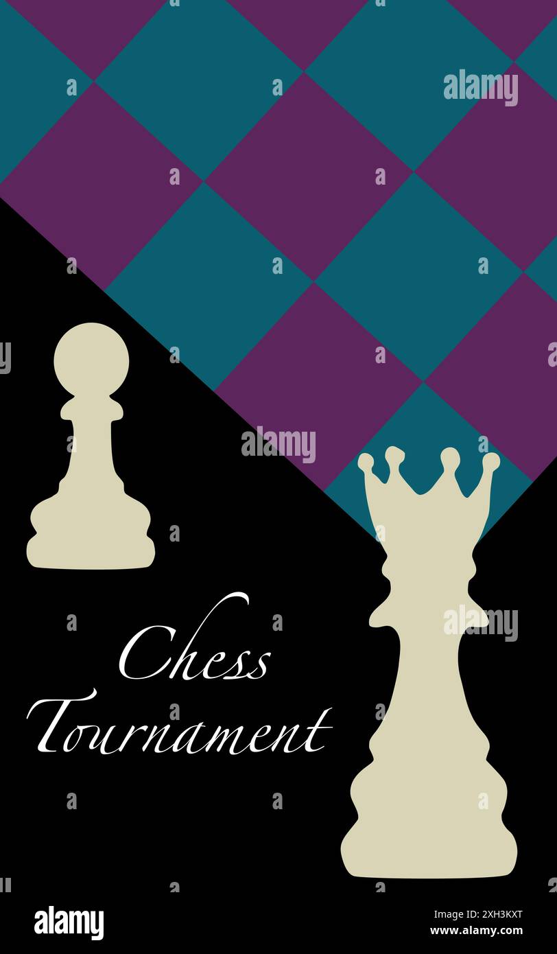 Vector poster for chess tournament. International chess day Stock ...