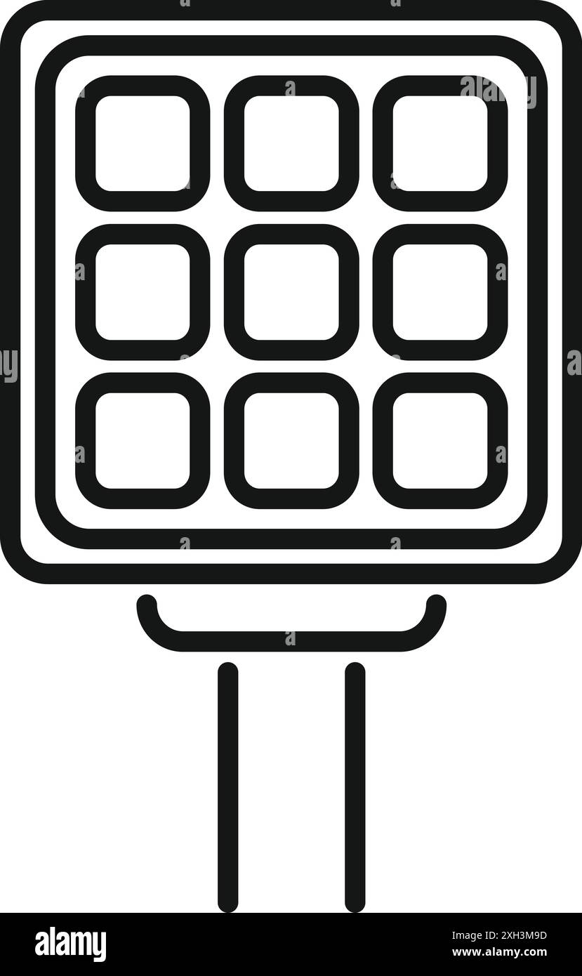 Solar panel icon generating renewable energy, symbolizing clean and ...
