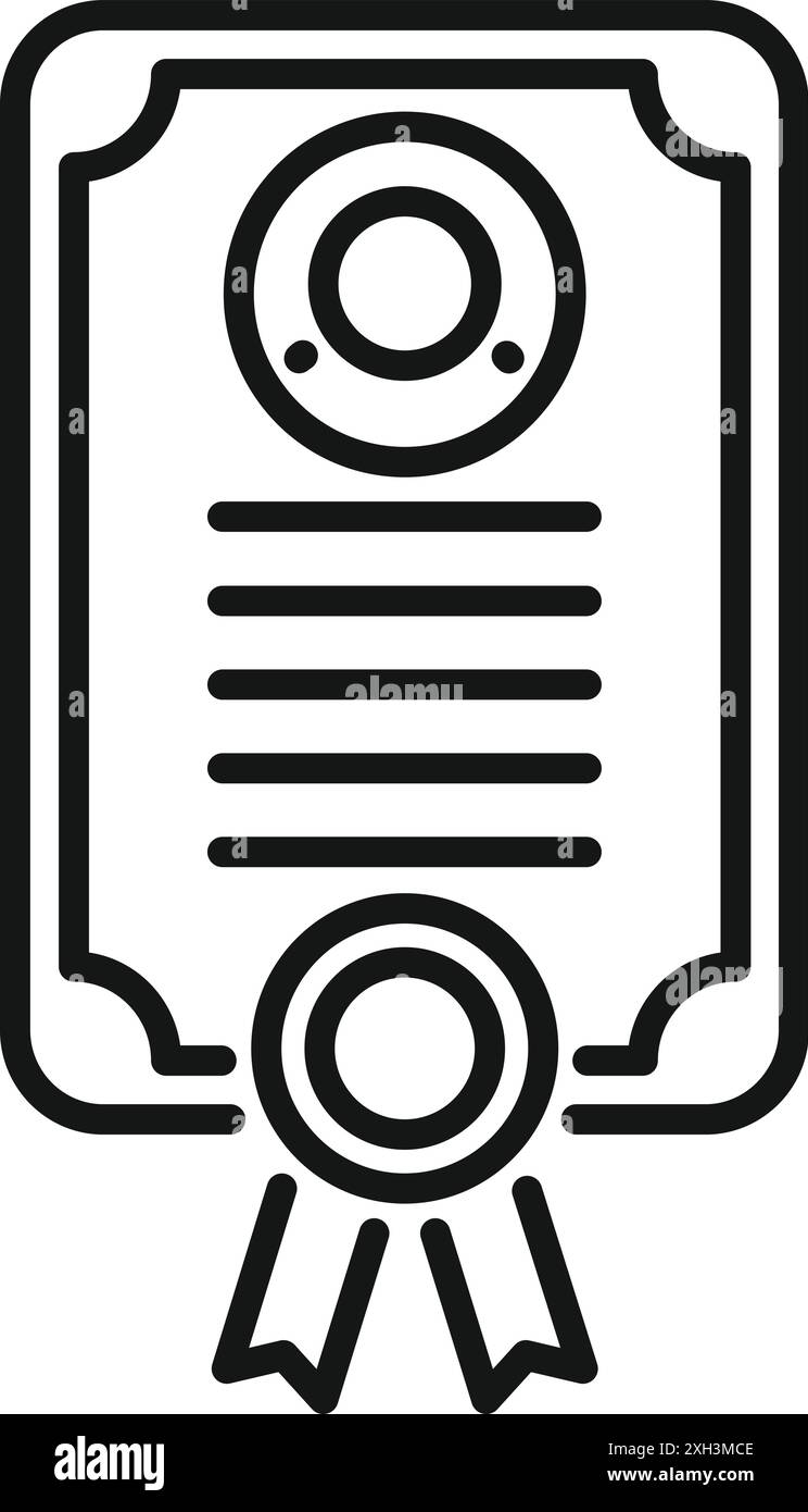 Official document with a ribboned seal, indicating successful ...