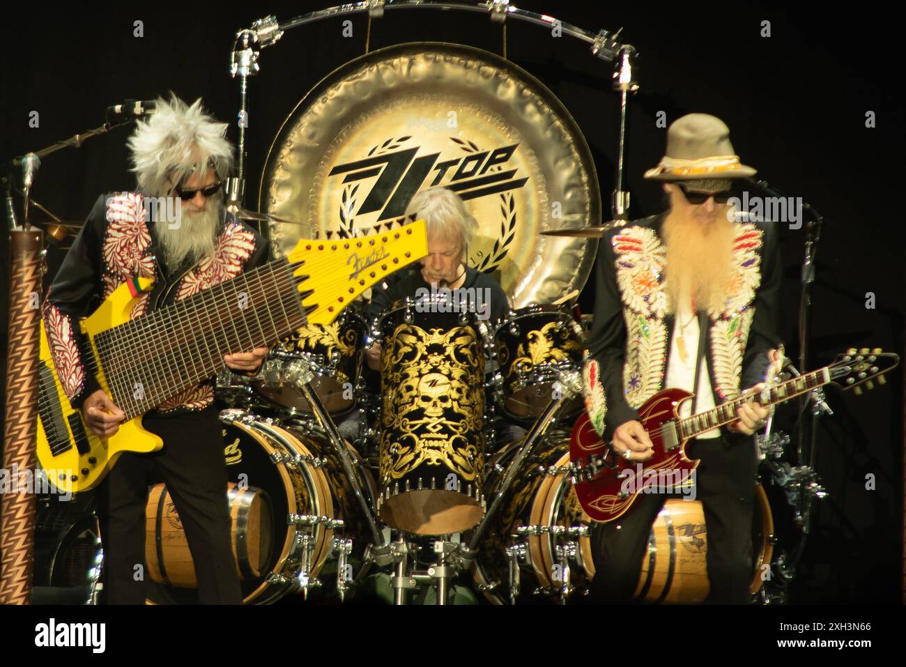 London, United KIngdom. 11th July 2024. ZZ Top on stage at Wembley ...