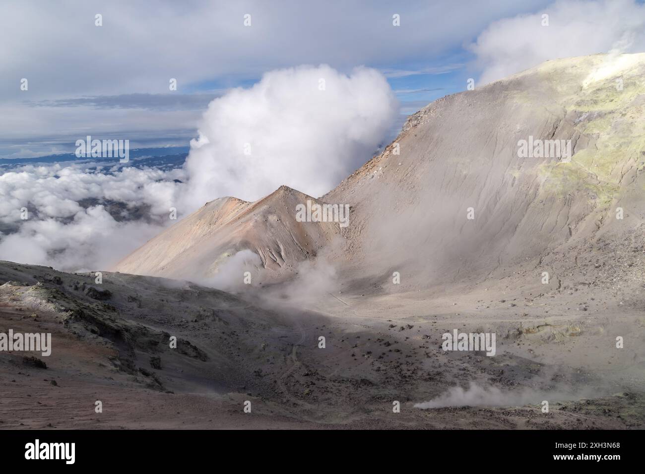 Landscapes of the Cumbal volcano in Colombia border with Ecuador Stock ...