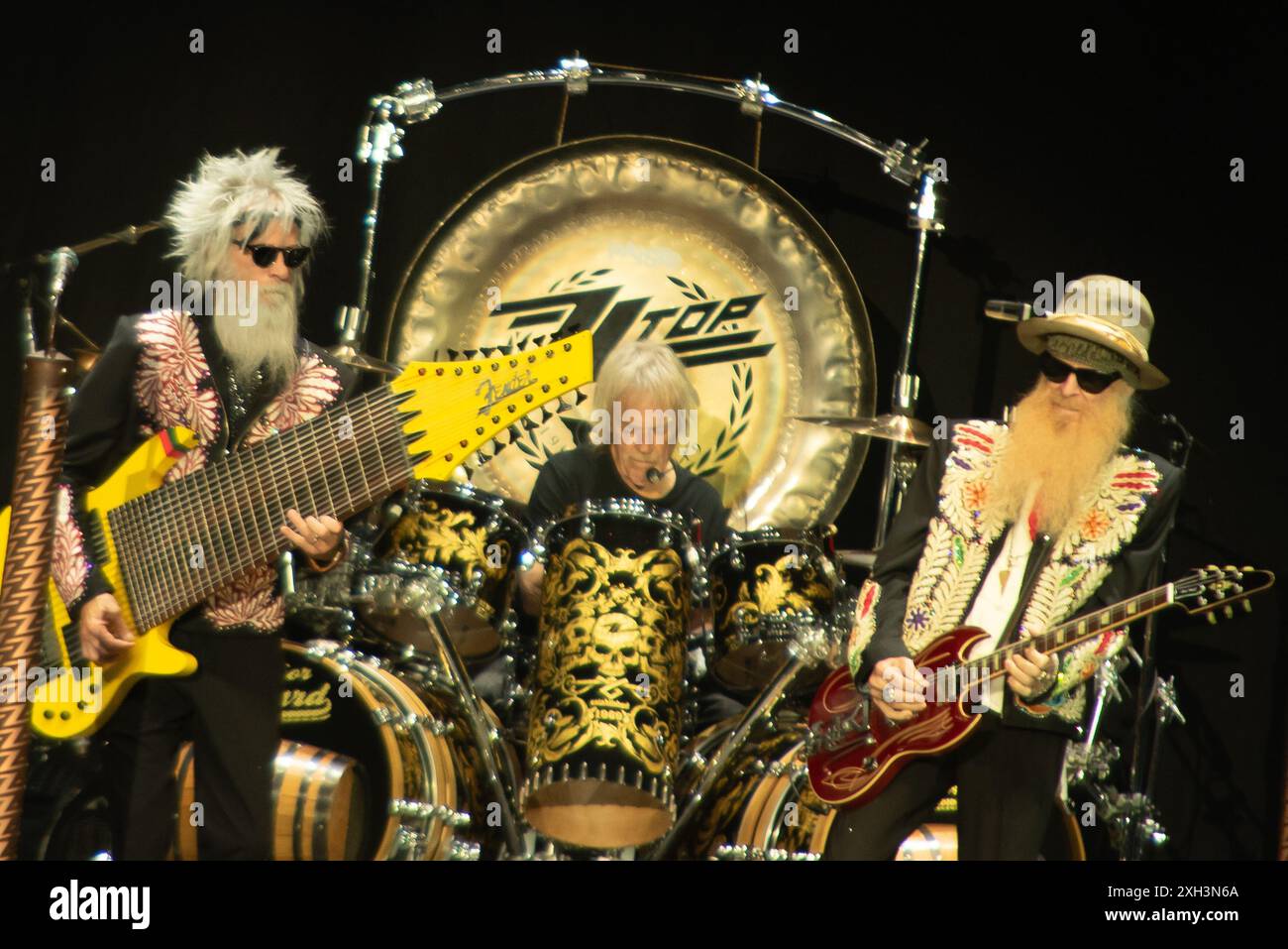 London, United KIngdom. 11th July 2024. ZZ Top on stage at Wembley ...