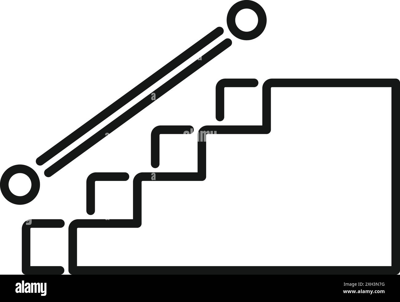Simple line drawing representing the concept of gravity with a ball ...