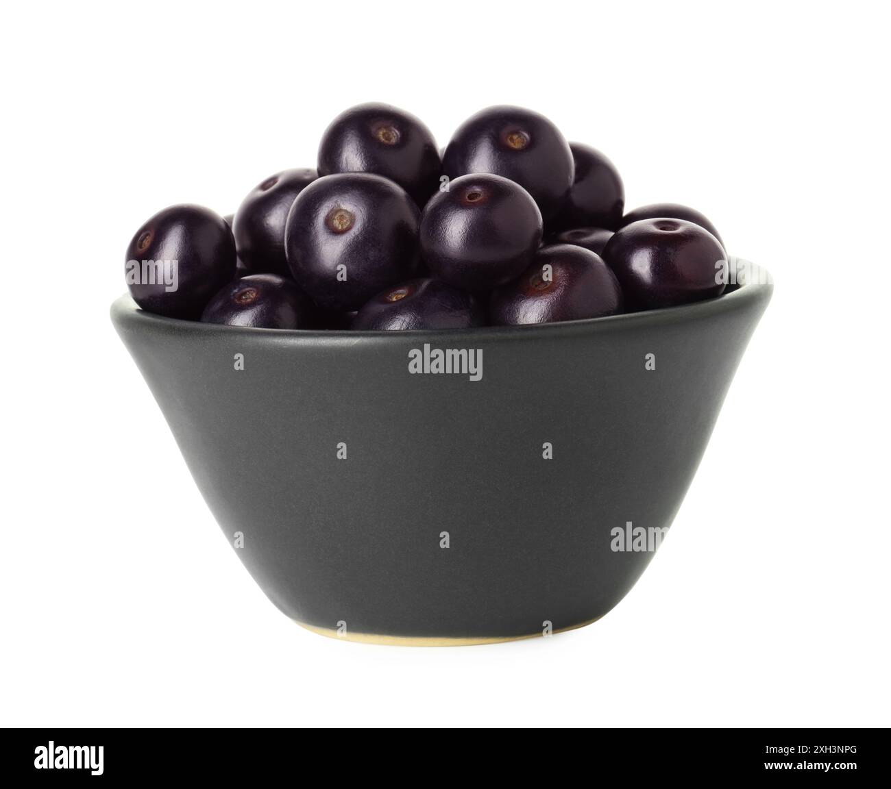 Fresh ripe acai berries in bowl isolated on white Stock Photo - Alamy
