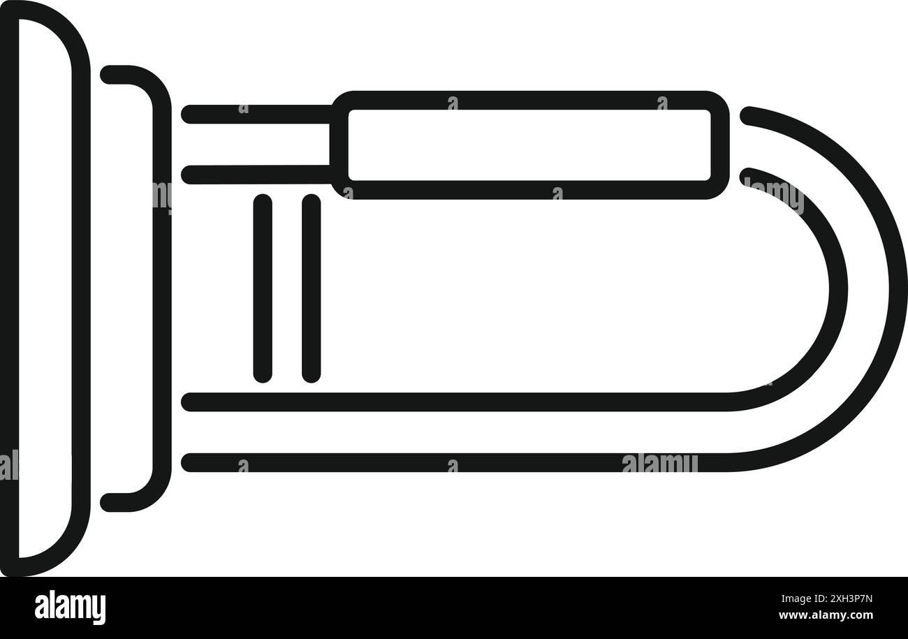 Bike u lock securing a bicycle to a bike rack, symbolizing safety and ...