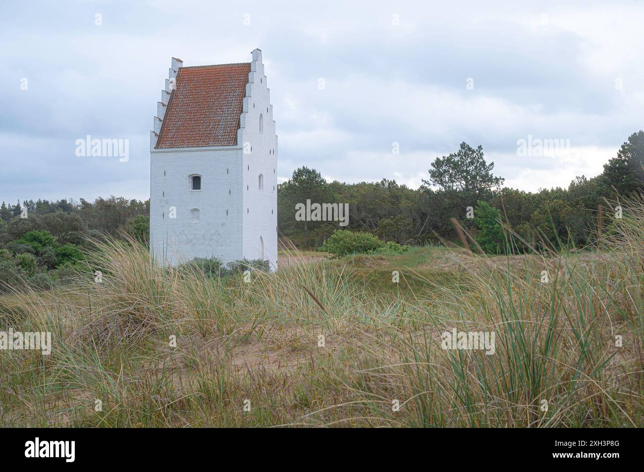 The Tower of the Sand buried Church from the 14th century in the ...