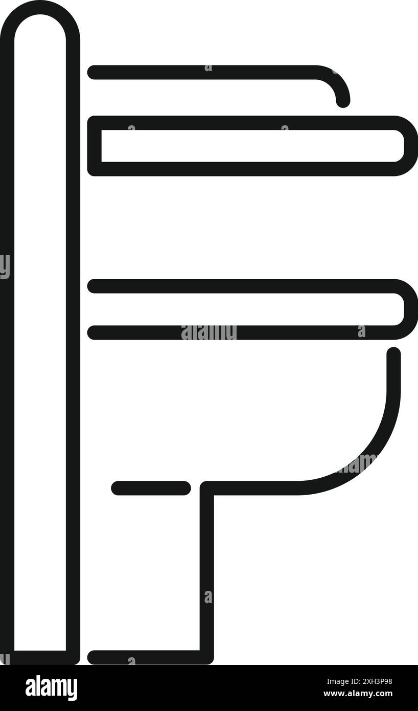 Line drawing of a plumbing pipe showing water flowing down Stock Vector ...