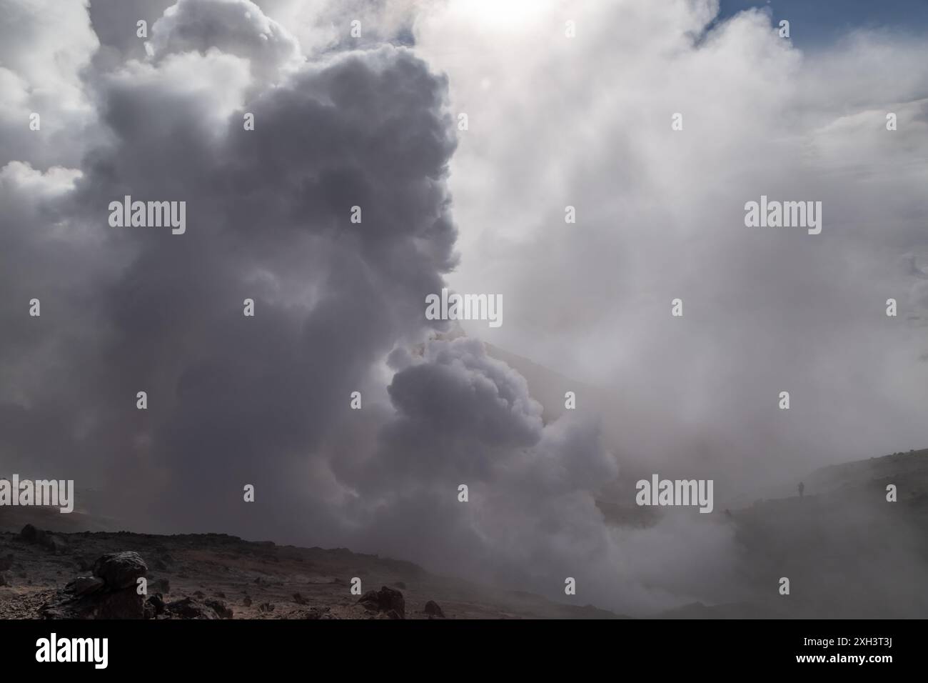 Landscapes of the Cumbal volcano in Colombia border with Ecuador Stock ...