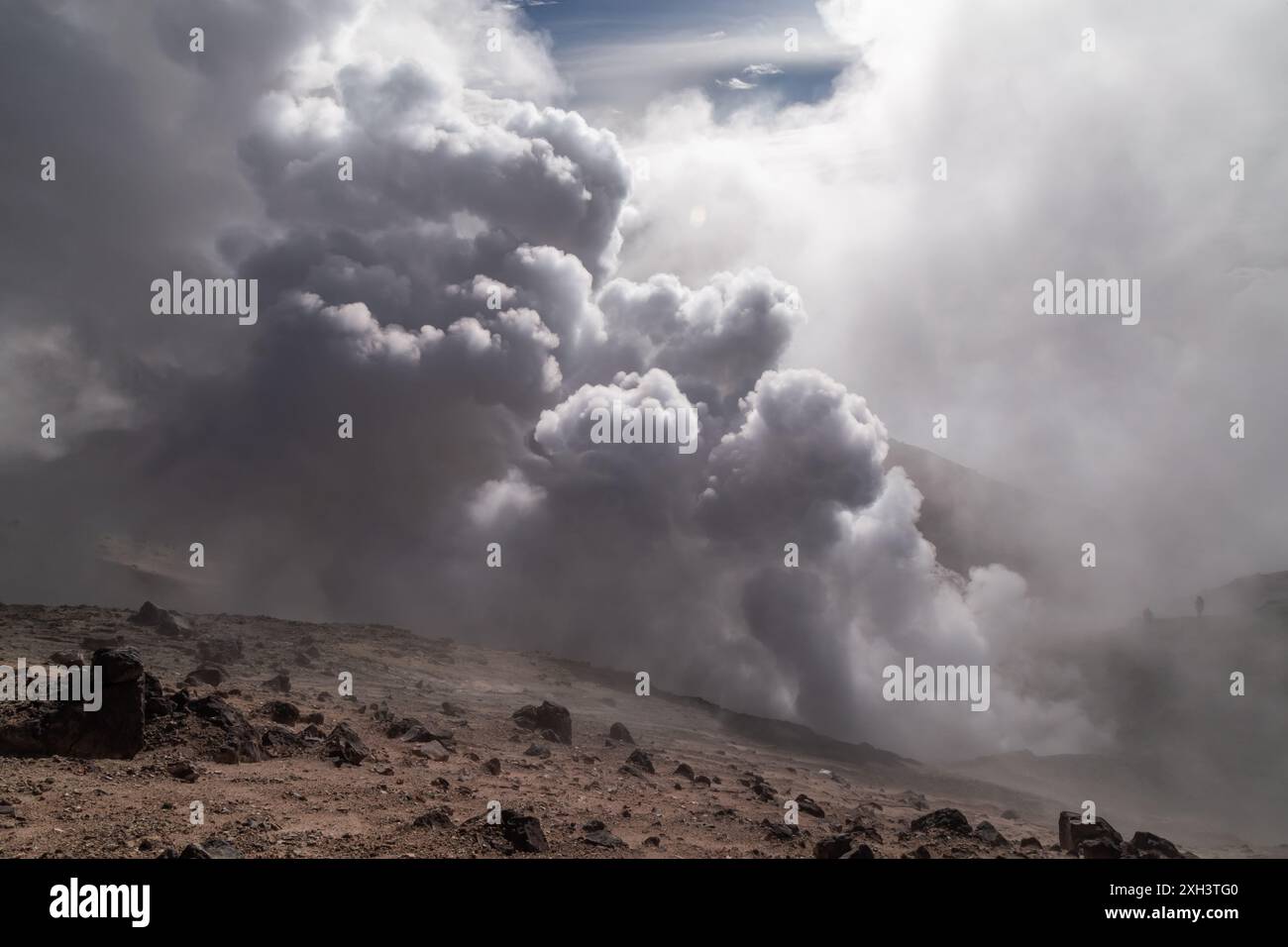Landscapes of the Cumbal volcano in Colombia border with Ecuador Stock ...
