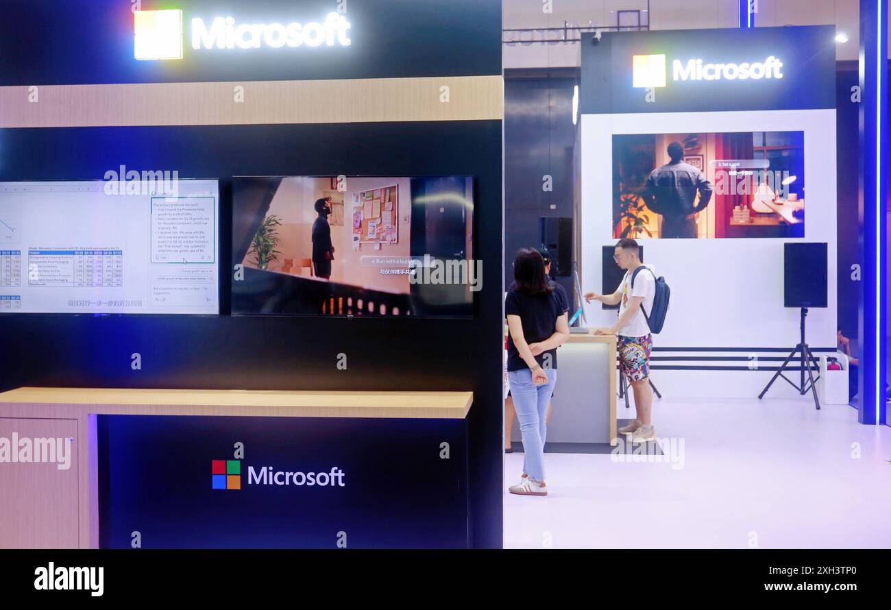 SHANGHAI, CHINA - JULY 7, 2024 - Microsoft presents its innovative AI office software and ...