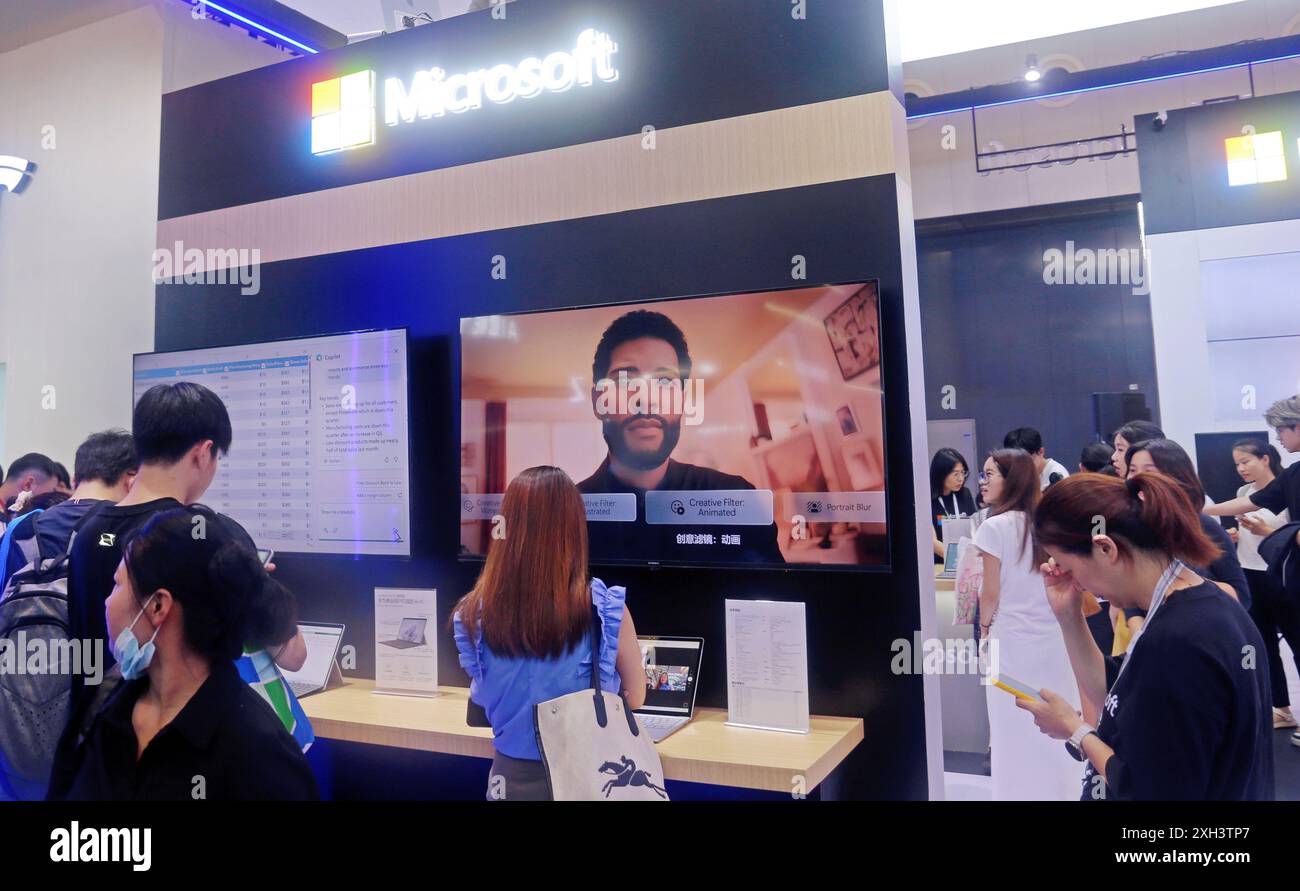 SHANGHAI, CHINA - JULY 7, 2024 - Microsoft presents its innovative AI office software and ...