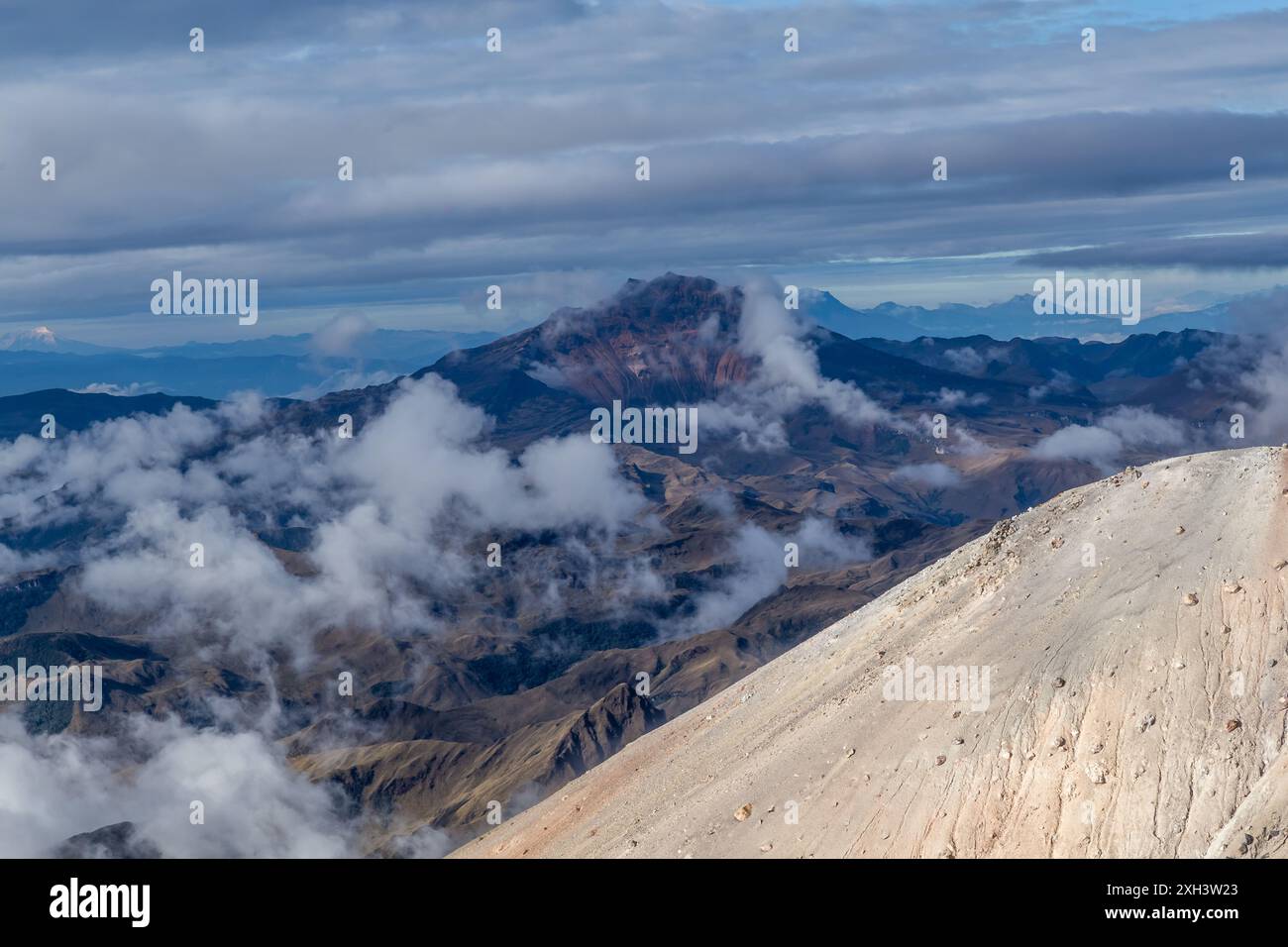 Landscapes of the Cumbal volcano in Colombia border with Ecuador Stock ...